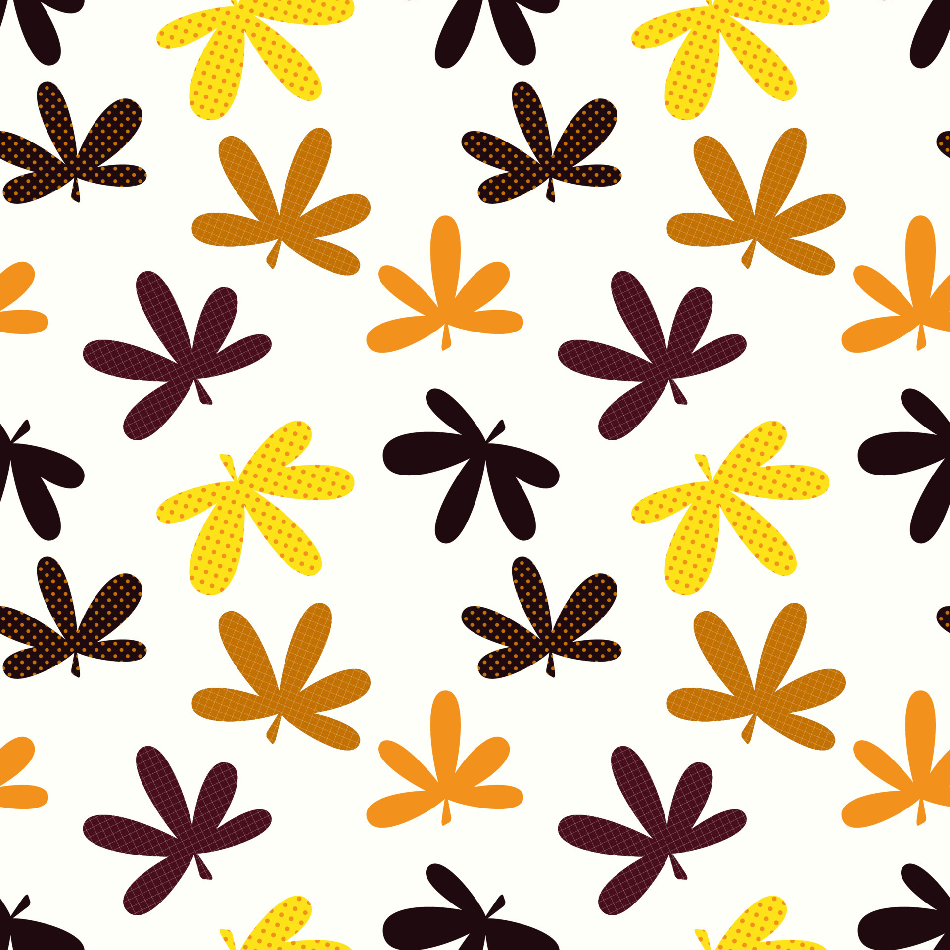 Abstract Natural Leaves Seamless Pattern Background 4905991 Vector Art ...