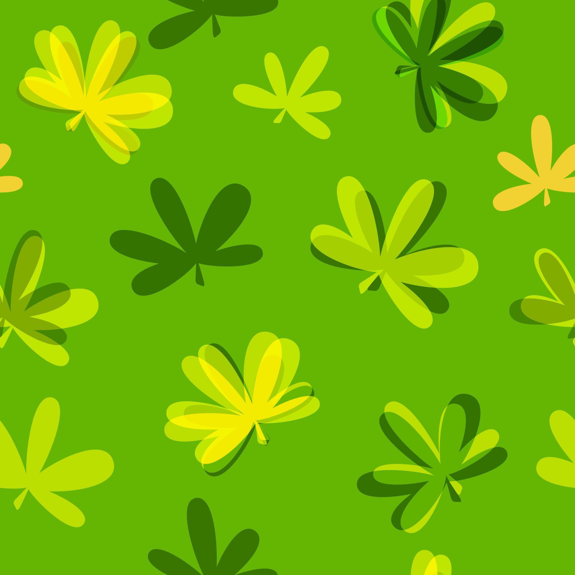 Abstract Natural Leaves Seamless Pattern Background Vector Illustration ...