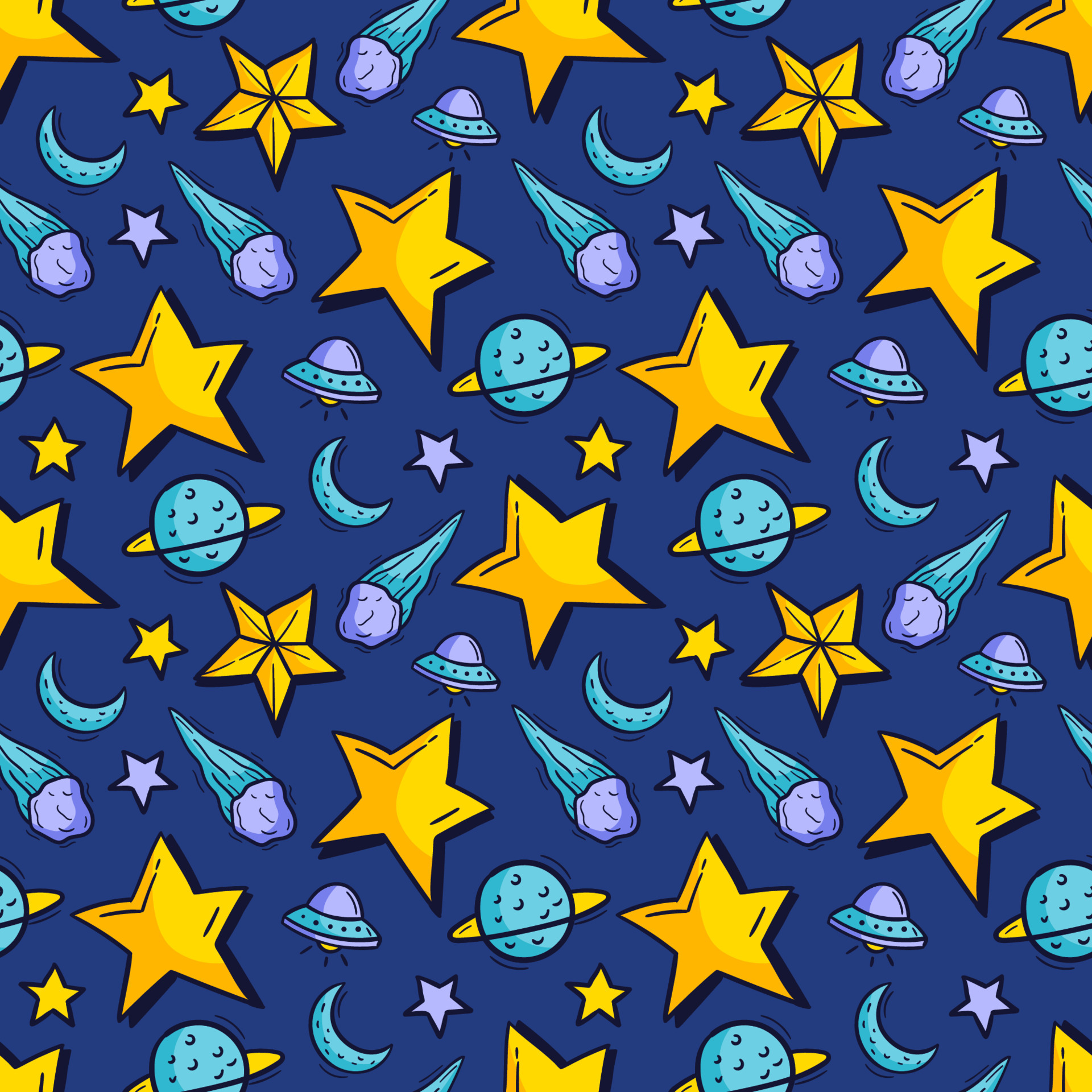 Stars Seamless Pattern 4911197 Vector Art at Vecteezy