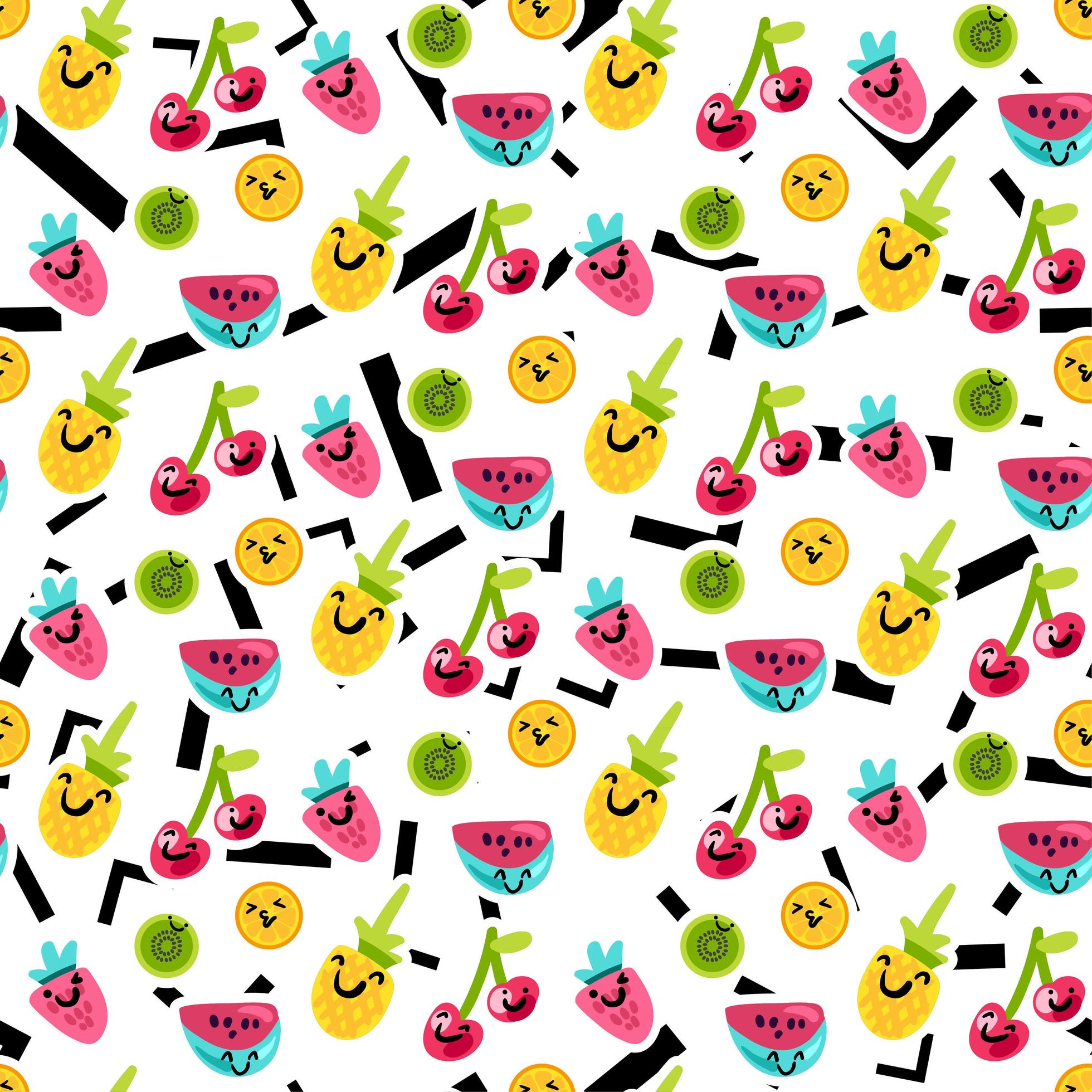 Fruits emoji color seamless vector pattern 4912788 Vector Art at Vecteezy