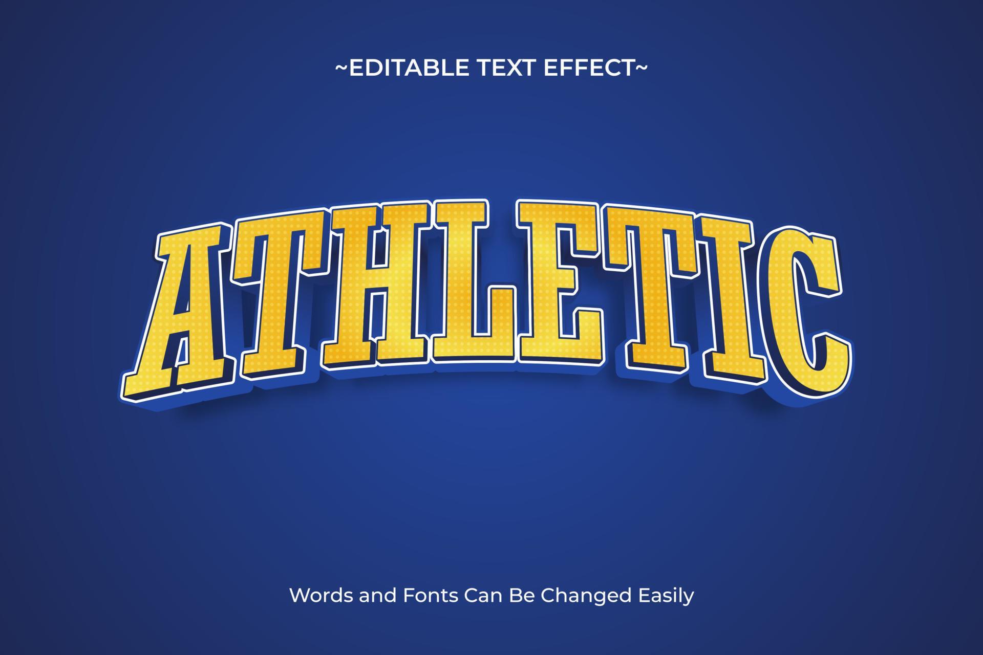 Athletic Editable Text Effect Vector 4914113 Vector Art at Vecteezy