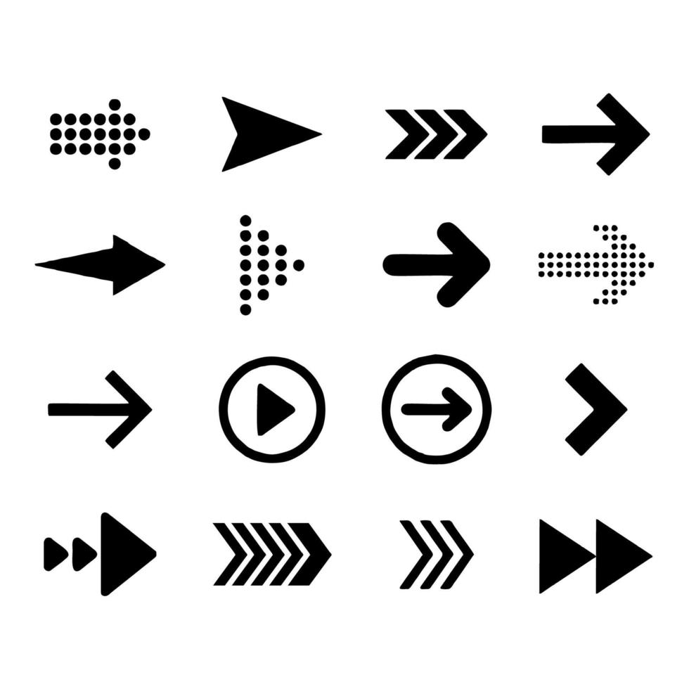 Conjunto De Vectores De Flechas Colección De Iconos De Flecha