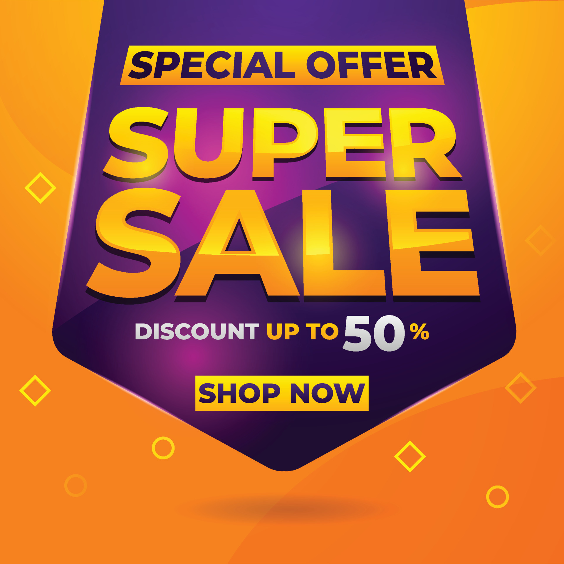 Super Sale Banner Vector Design For Media Promotion And Advertising