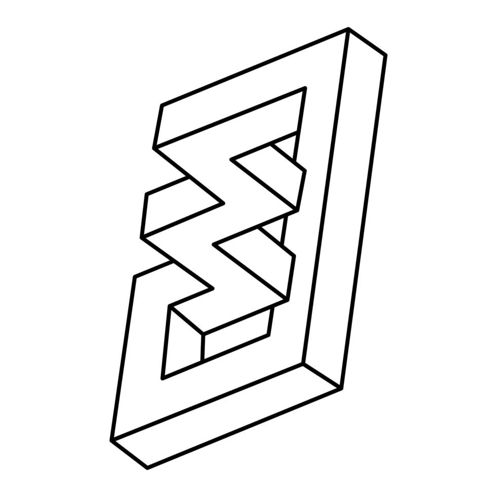 Optical Illusion Shapes Unreal Geometric Object Vector Impossible Figures Sacred Geometry