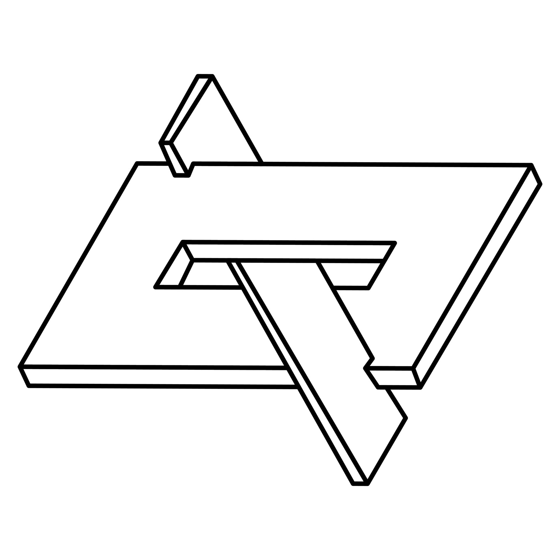 Geometric Figures Impossible Shape Web Design Element Optical Illusion Object Line Design