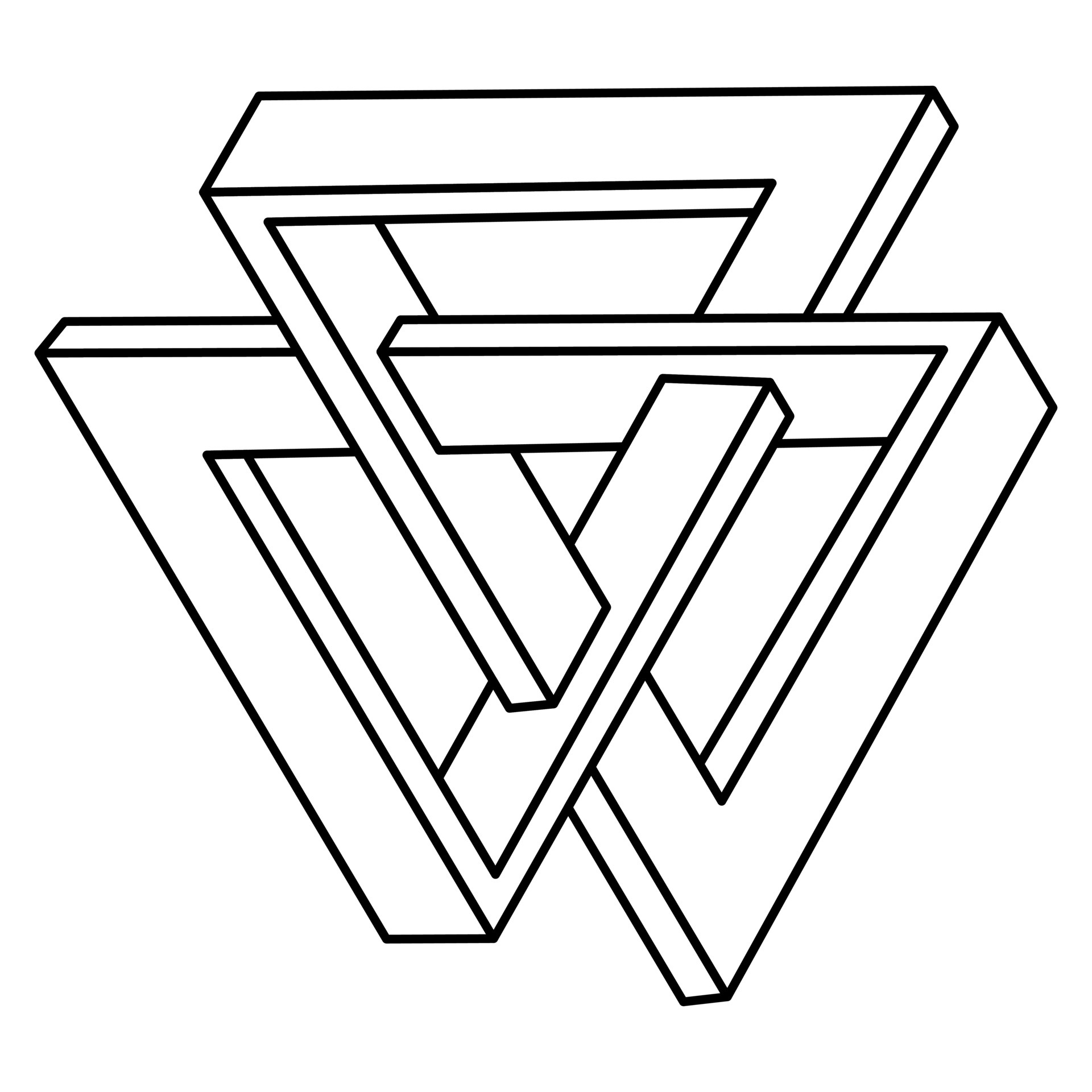 Sacred Geometric Figures Impossible Shape Web Design Element Optical Illusion Object Escher