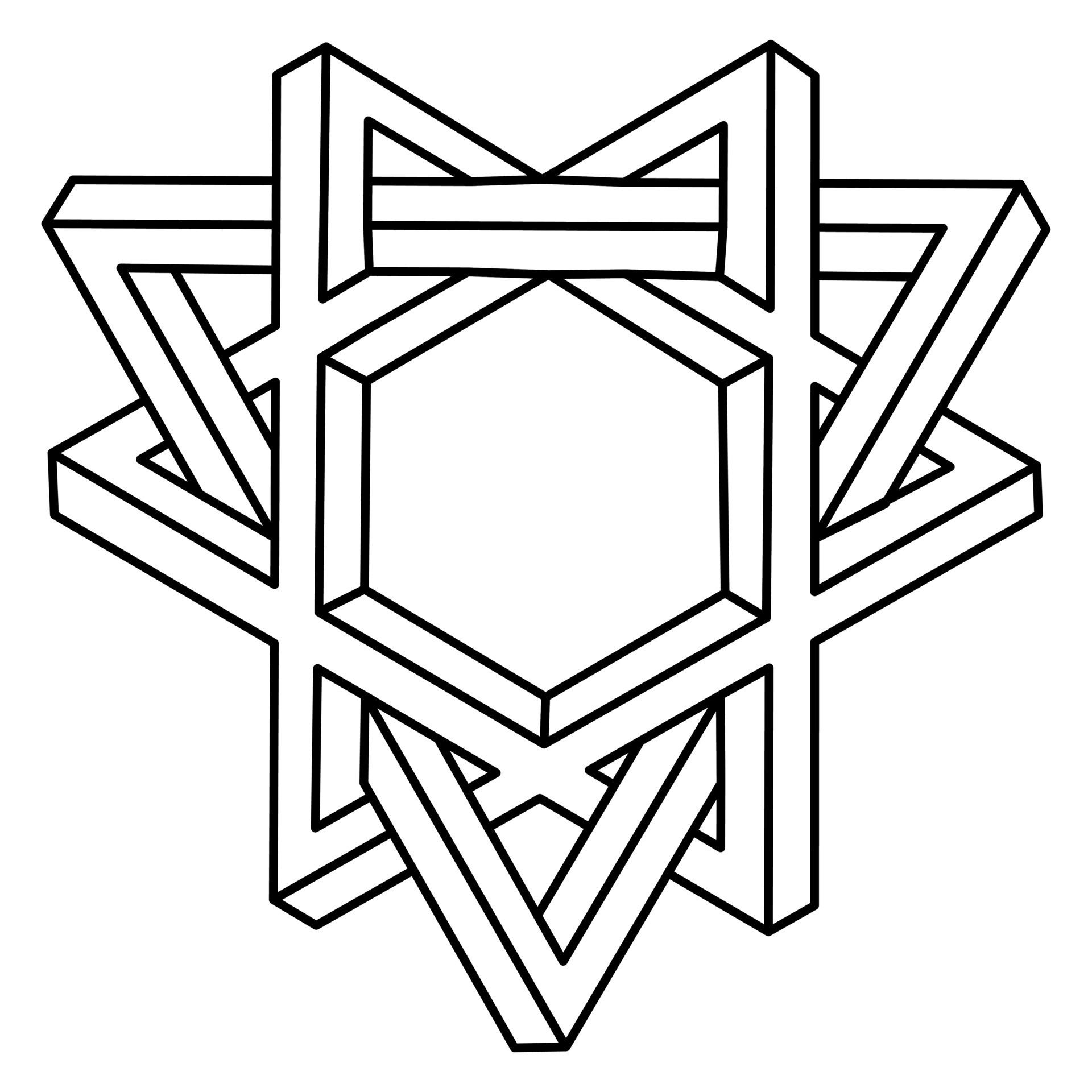 Impossible Shape Web Design Element Optical Illusion Object Line Design Sacred Geometric