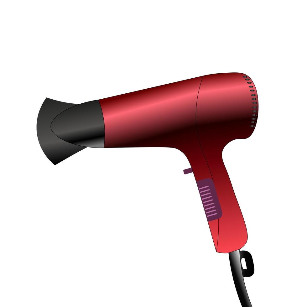 Color Hair Dryer Isolated On White Background 4922584 Vector Art At
