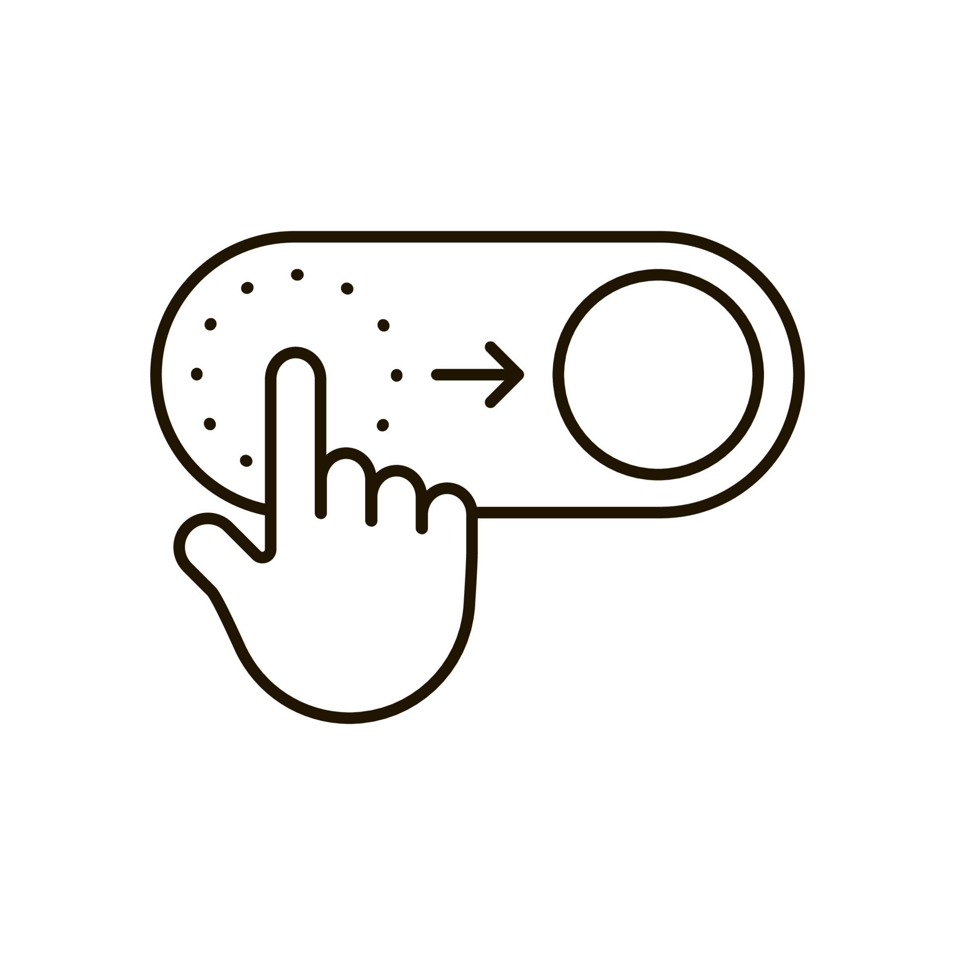Unlock Switch Slide Button Line Icon Toggle Control Swipe Right On unlock-switch-slide-button-line-icon-toggle-control-swipe-right-on