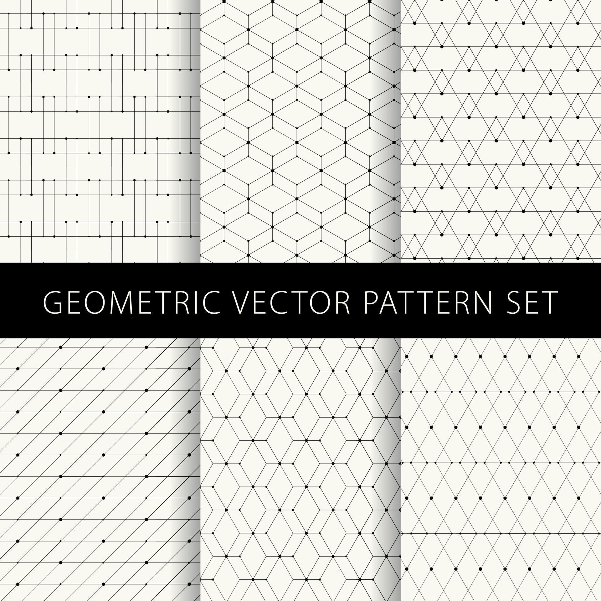 Geometric vector pattern set 4925524 Vector Art at Vecteezy