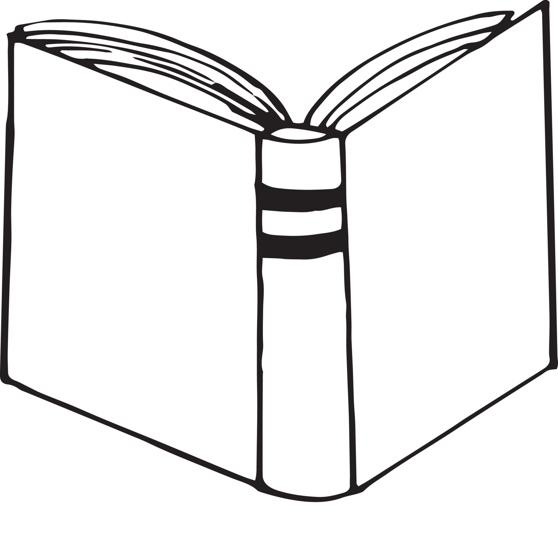 Sketch Of Open Book Sketch Of Open Book
