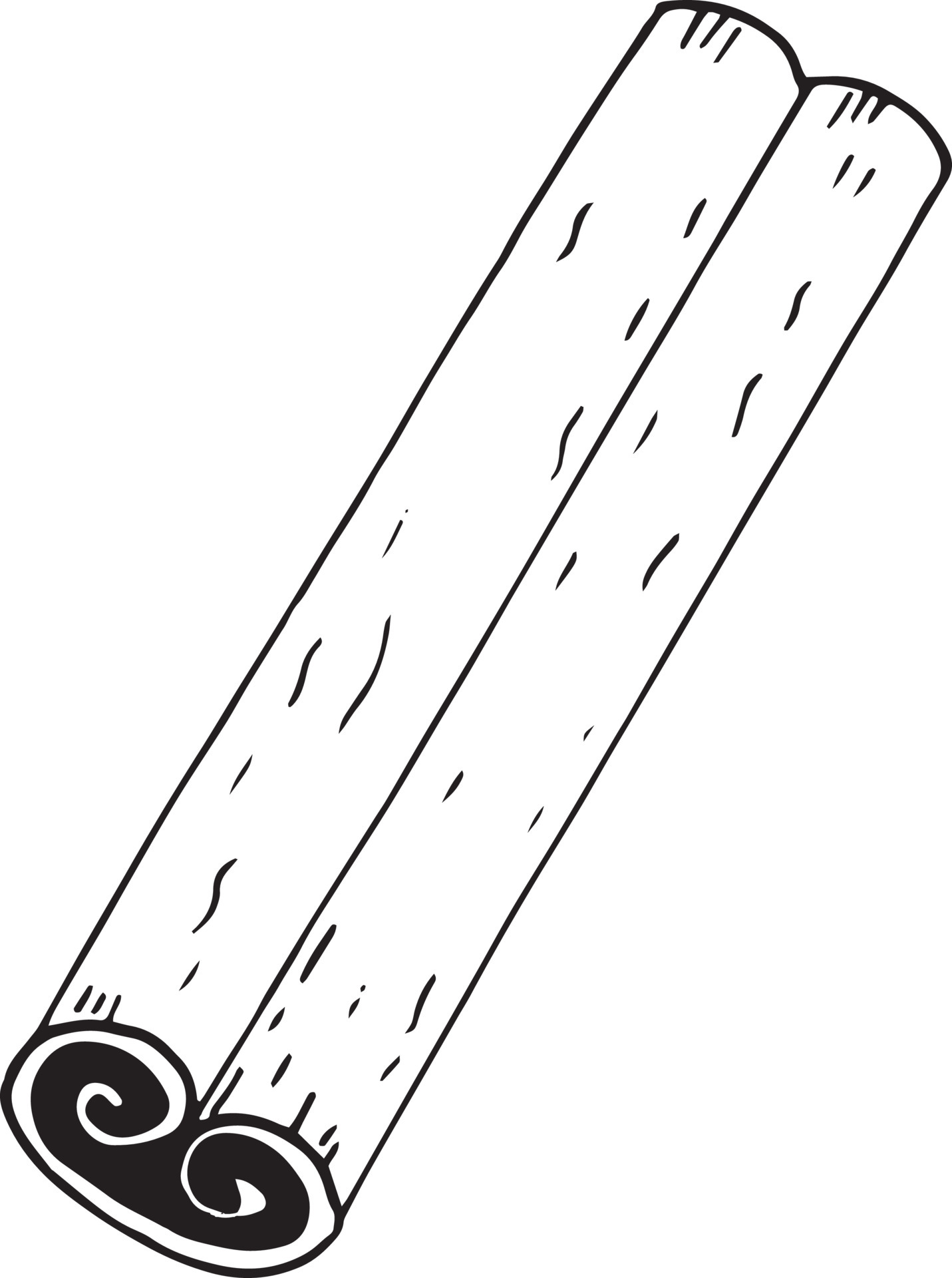 cinnamon stick hand drawn doodle. single element for design icon, label ... cinnamon stick hand drawn doodle. single element for design icon, label ...