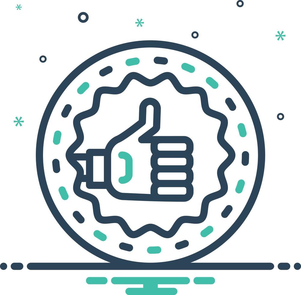 Mix icon for quality 4939755 Vector Art at Vecteezy