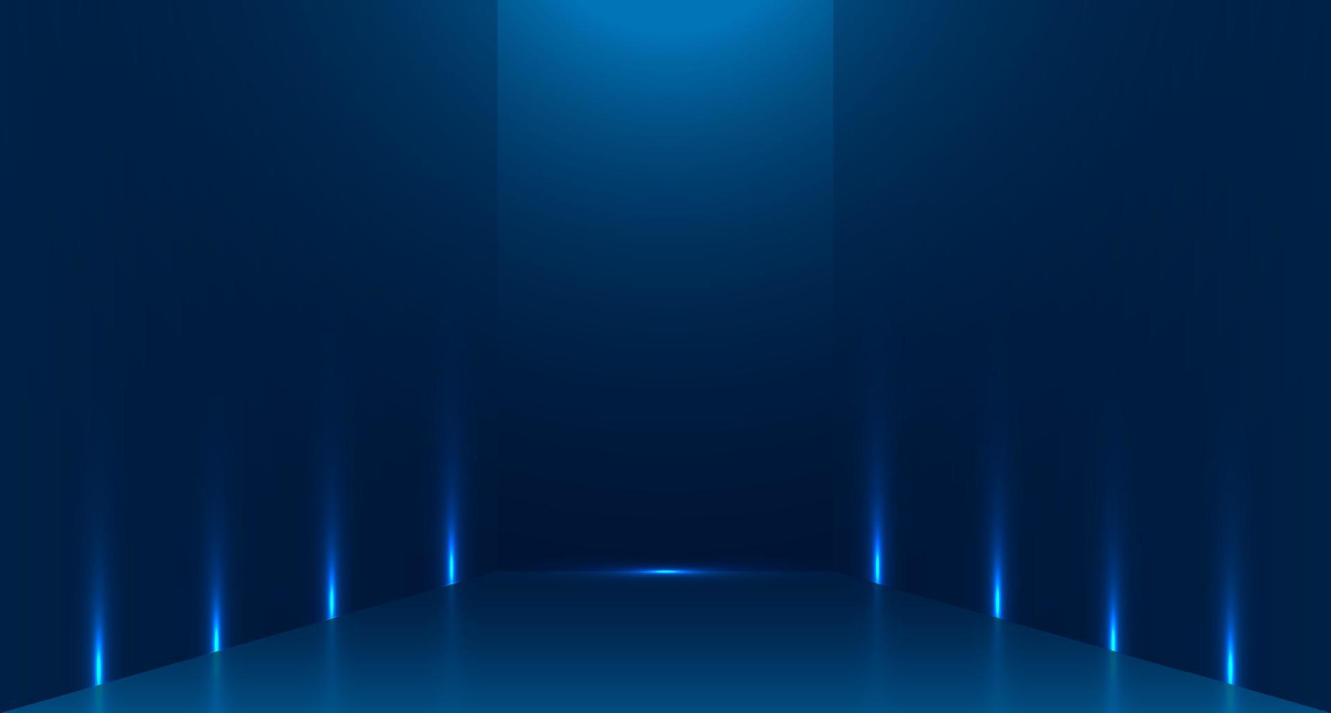 Blue empty room studio used for background and display of content ...