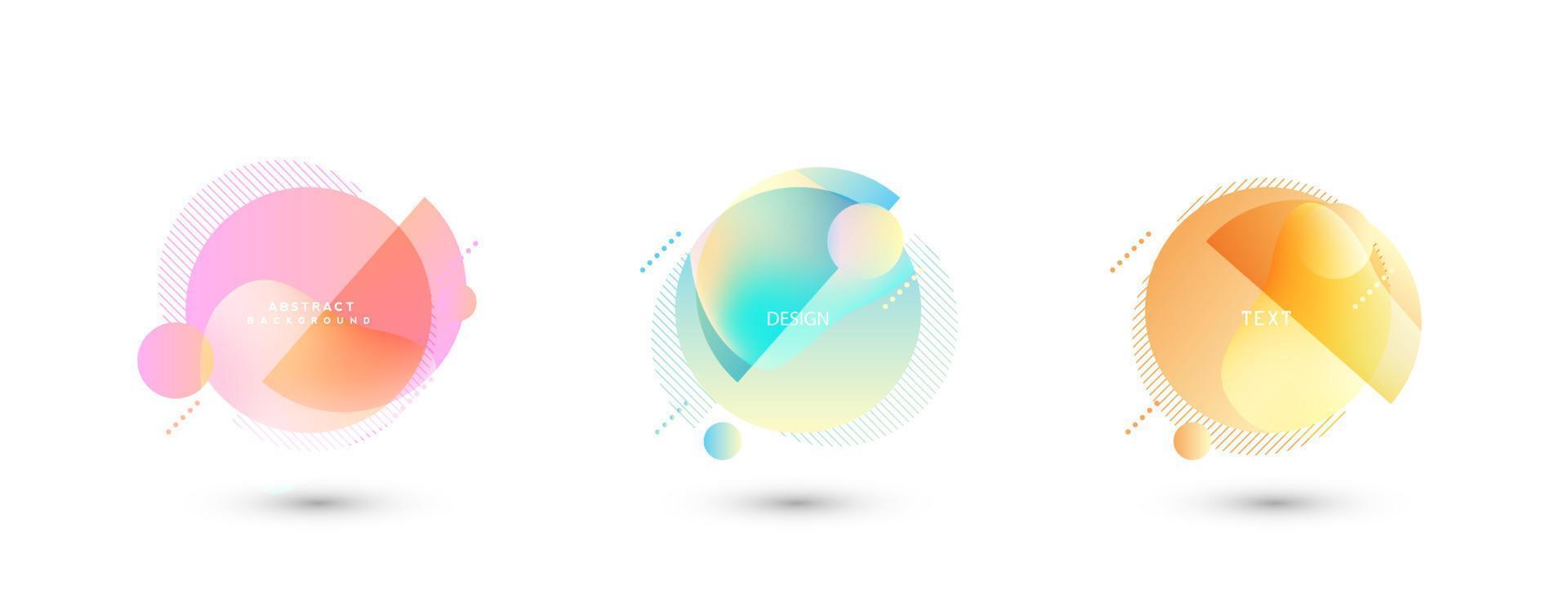 conjunto de línea y elementos gráficos modernos abstractos. banners abstractos degradados con ...