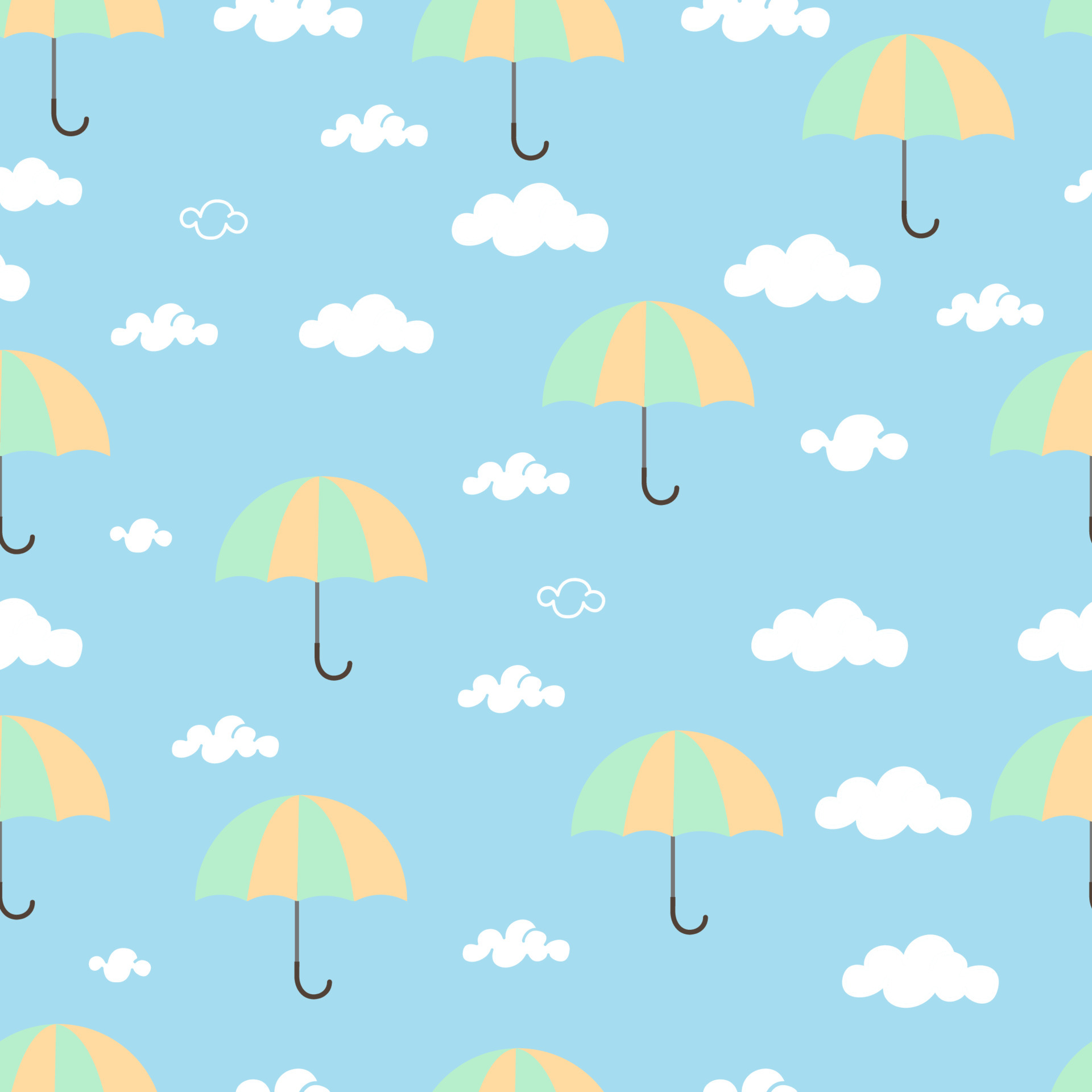 illustration design graphic of seamless pattern umbrella and sky ...