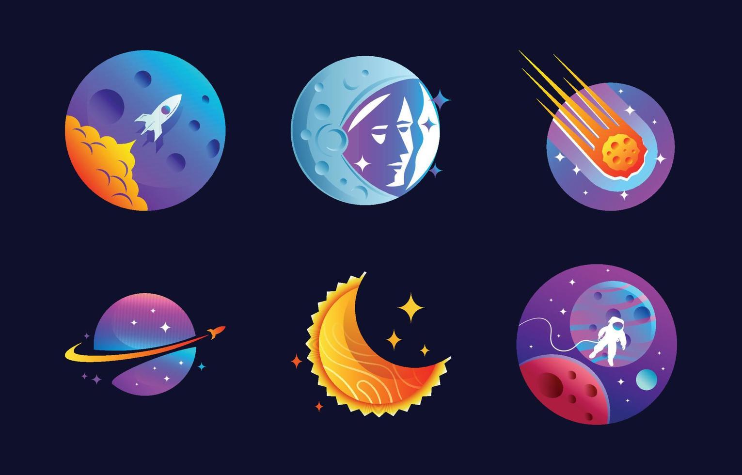 Celestial Bodies Space Logos Set 4946223 Vector Art at Vecteezy Celestial Bodies Space Logos Set 4946223 Vector Art at Vecteezy