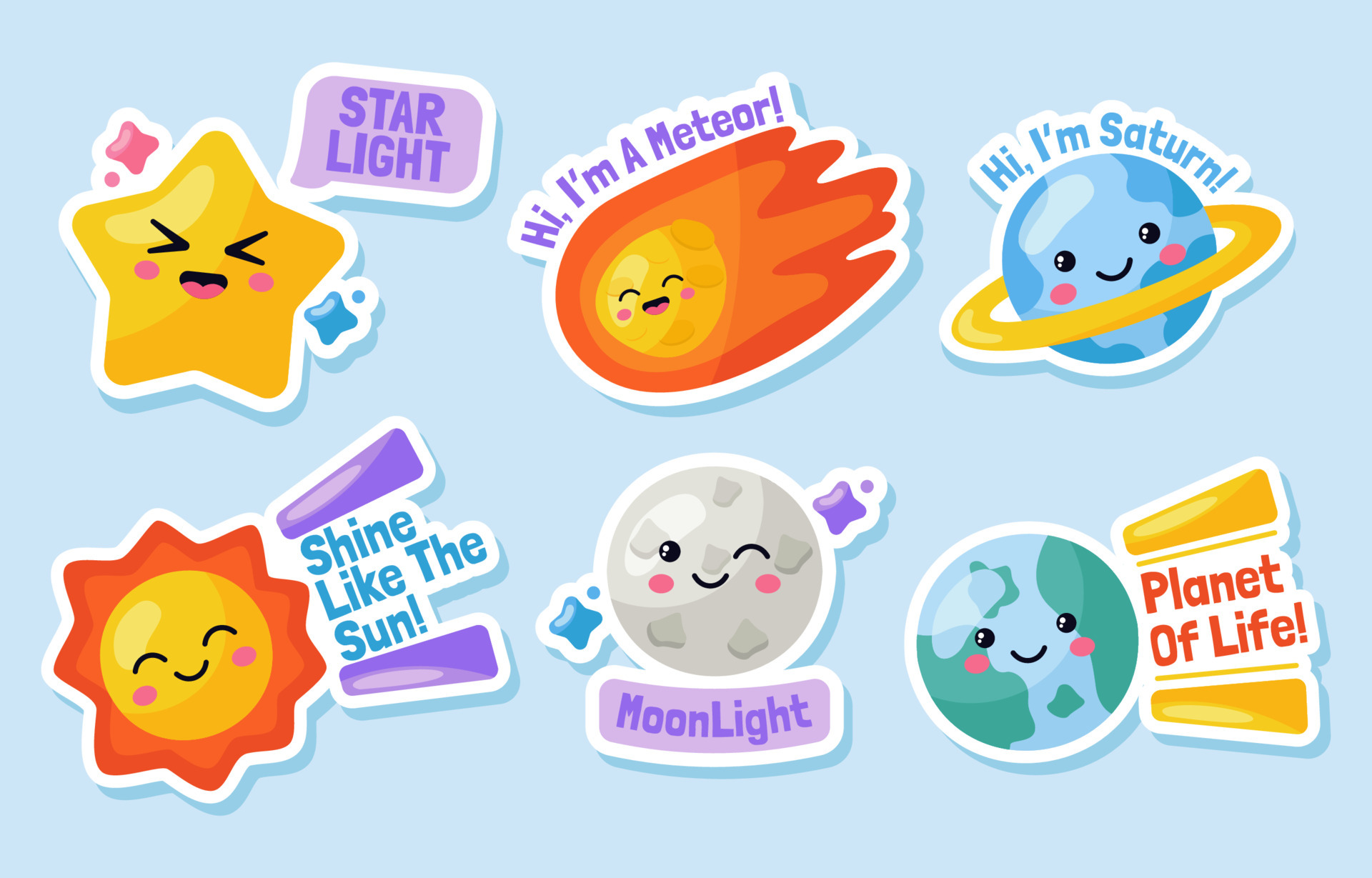 Cute Happy Celestial Bodies Vector Sticker Concept 4947403 Vector Art ... Cute Happy Celestial Bodies Vector Sticker Concept 4947403 Vector Art ...