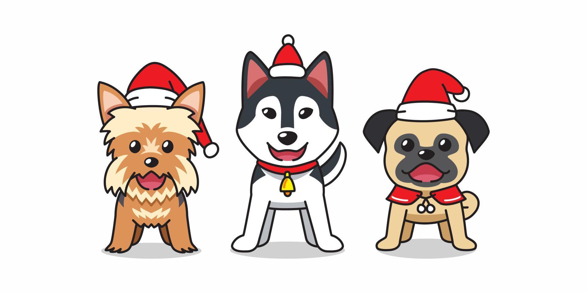 Vector cartoon character happy dog christmas costume 4947494 Vector Art at Vecteezy