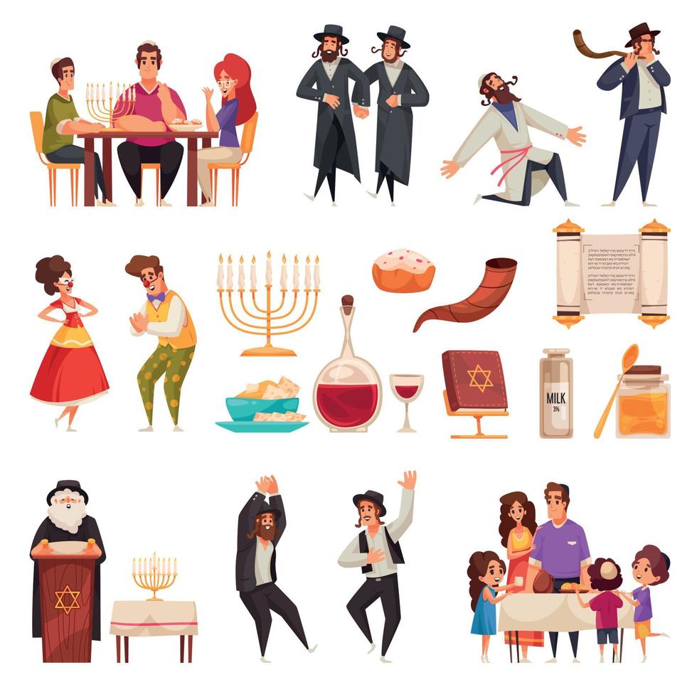 Jewish Holiday Set 4958866 Vector Art at Vecteezy