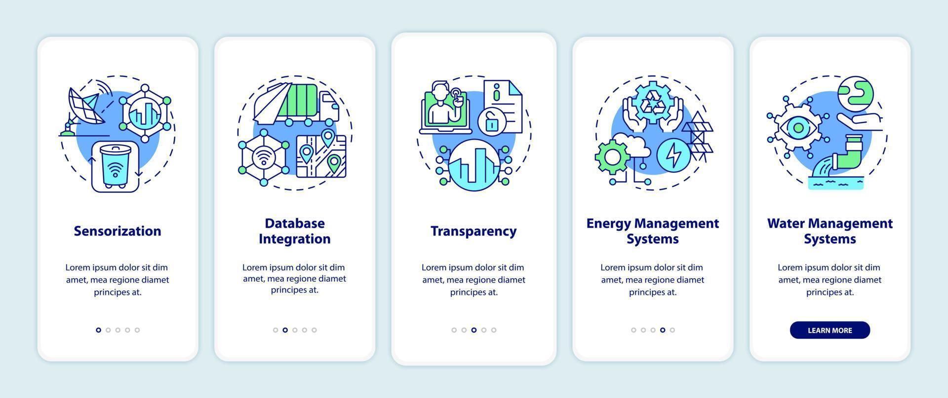 City Infrastructure Digitalization Onboarding Mobile App Page Screen Technology Walkthrough 5