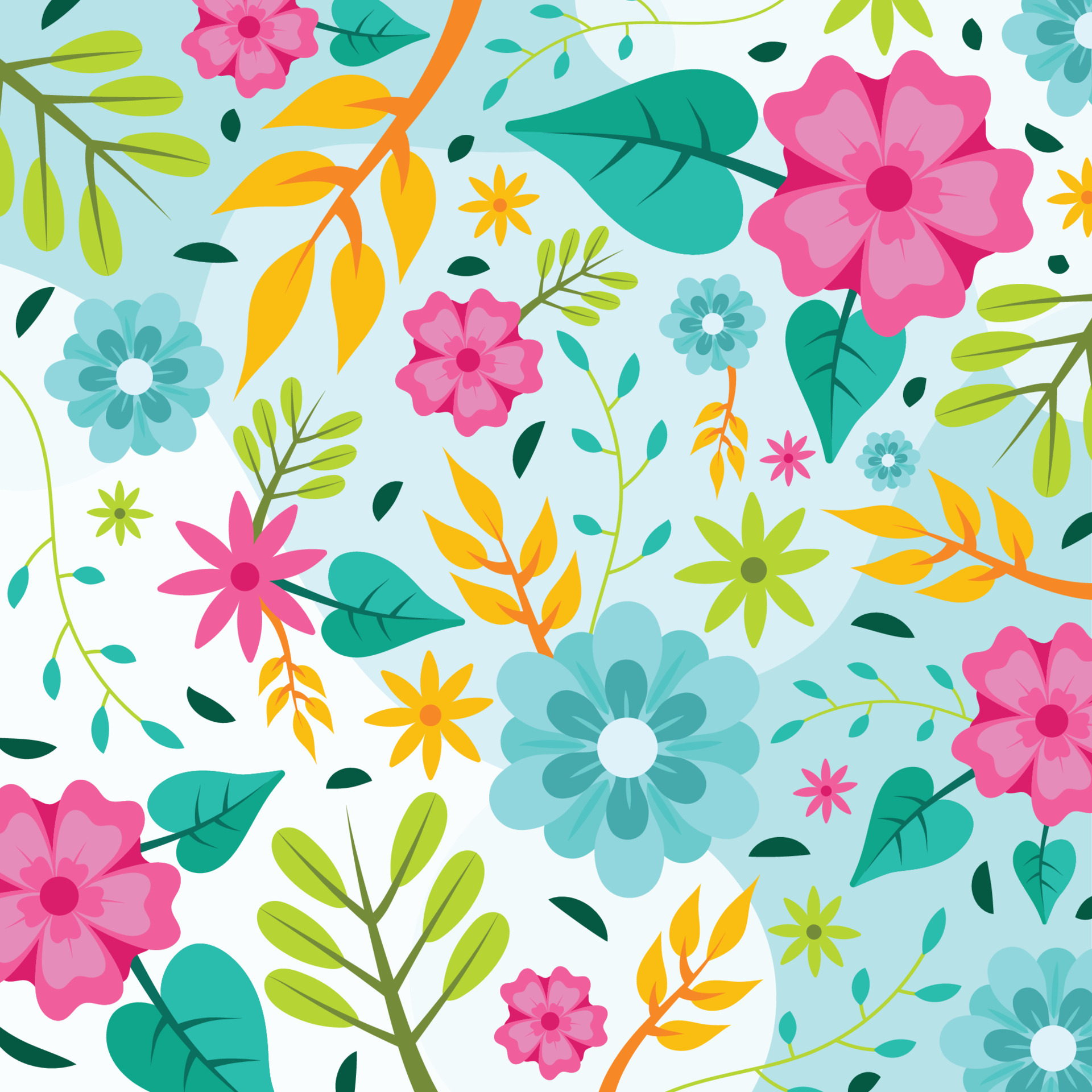 Colorful Spring Floral Background Template 4964992 Vector Art at Vecteezy