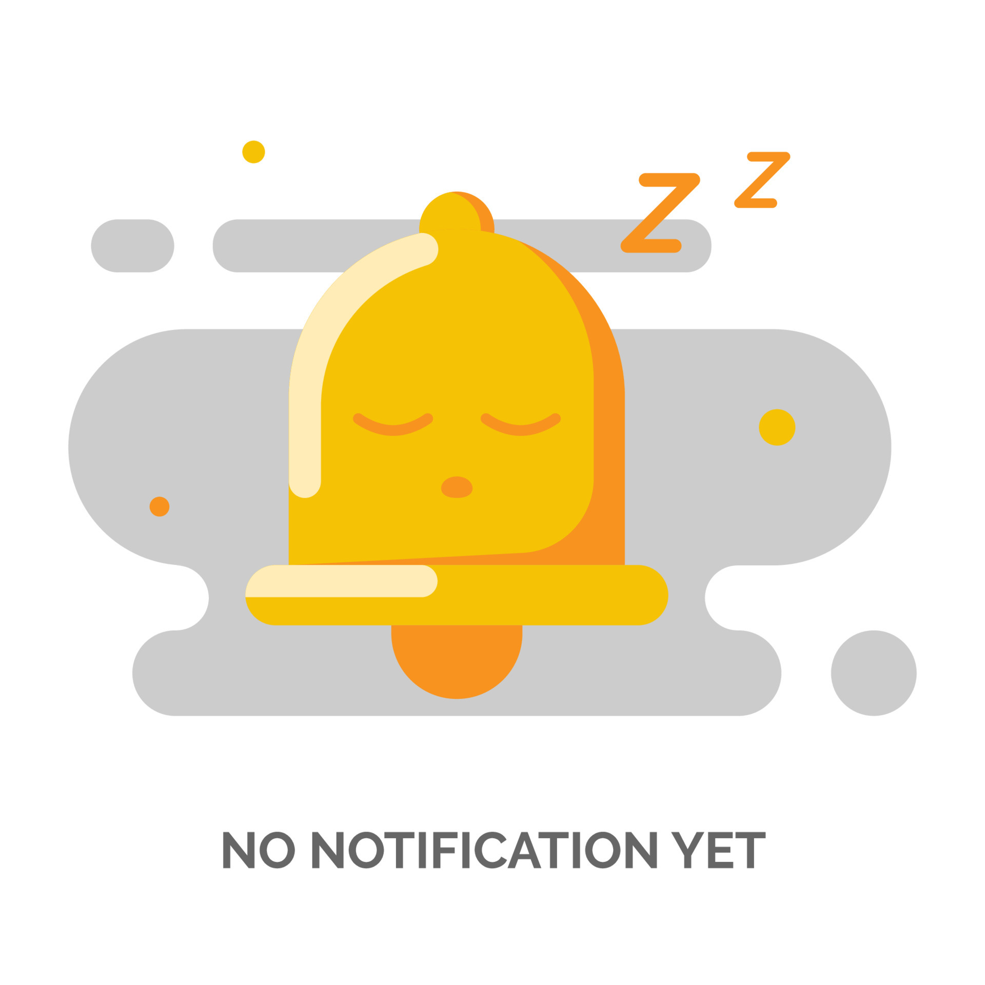 Turn Off No Message Notification Concept Illustration Flat Design