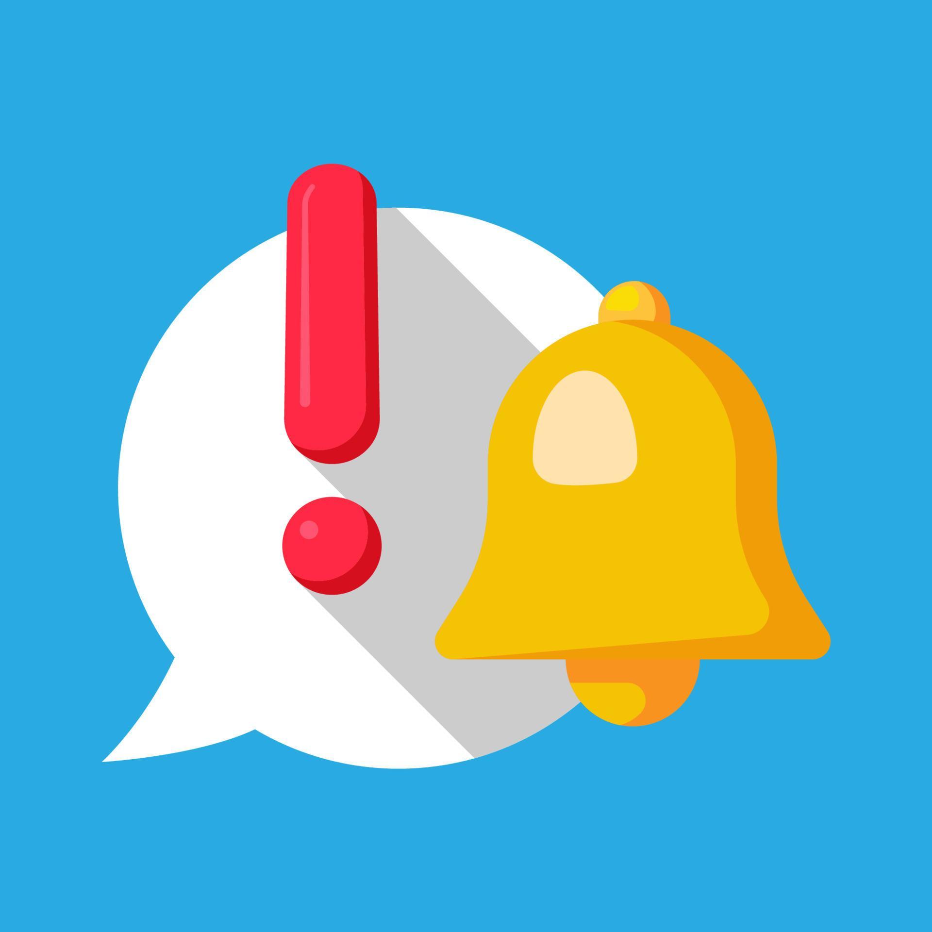 enable alert notification concept illustration flat design vector eps10 ...