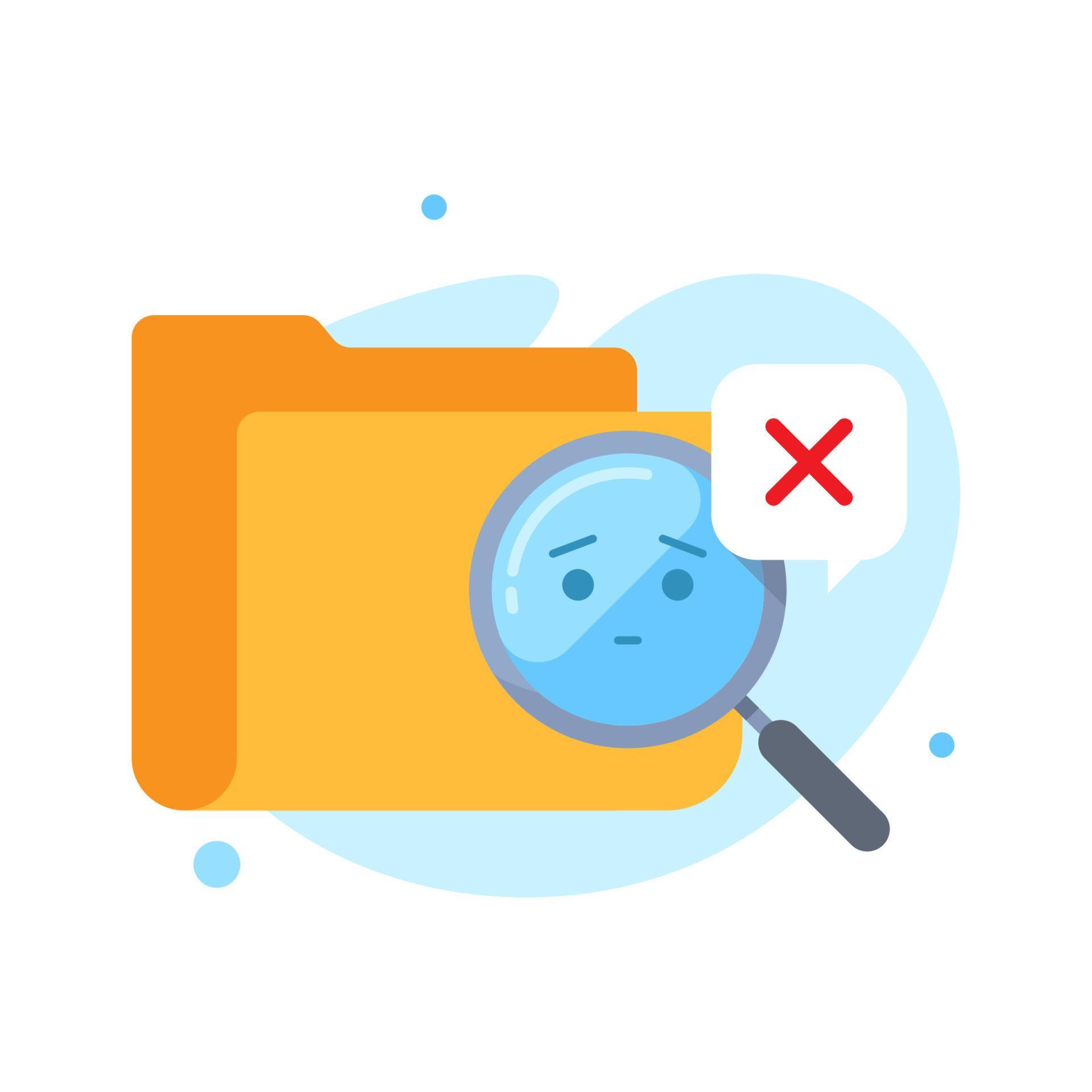 search no result found in folder concept illustration flat design vector eps10. simple and ...