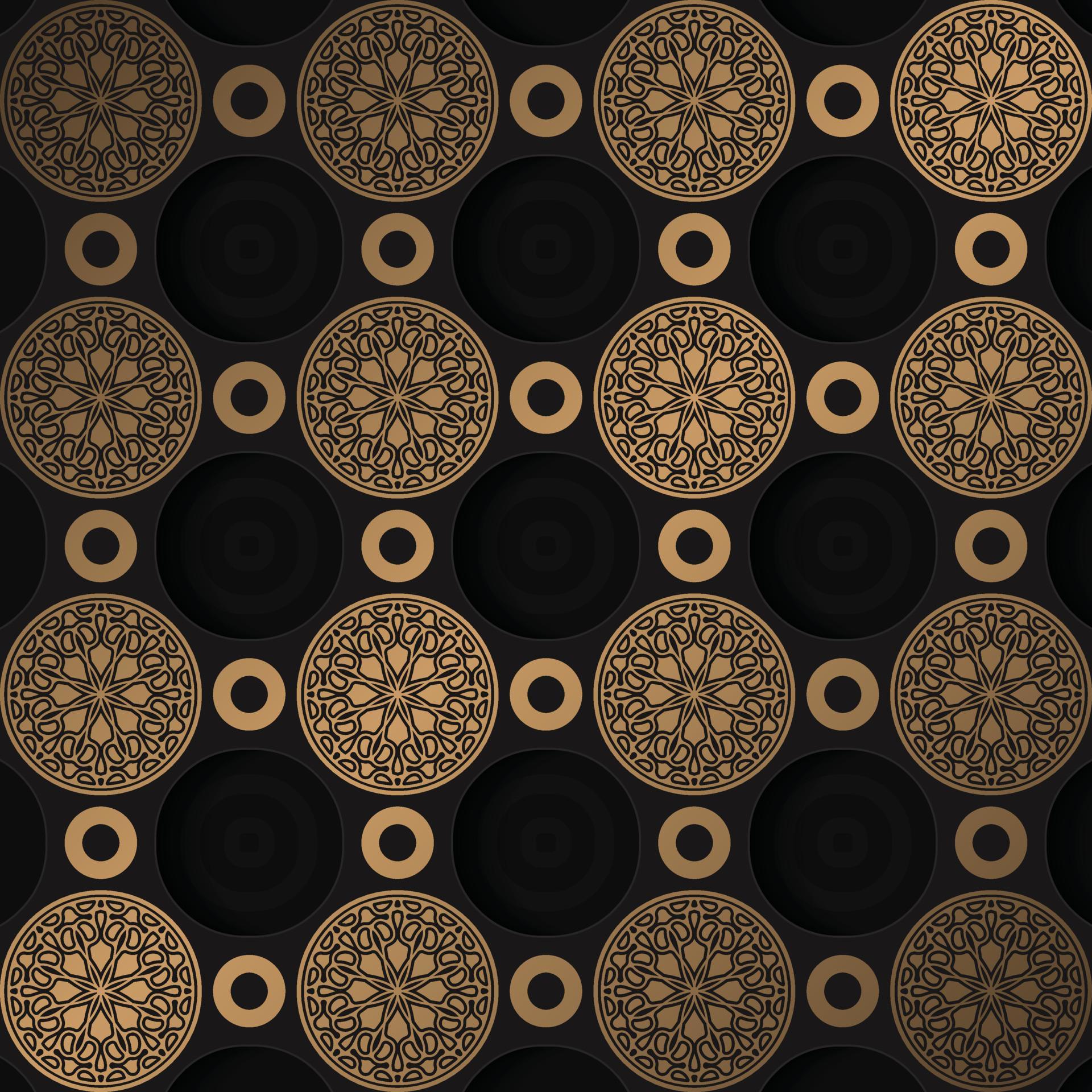 Luxury Dark circle border pattern background 4968708 Vector Art at Vecteezy