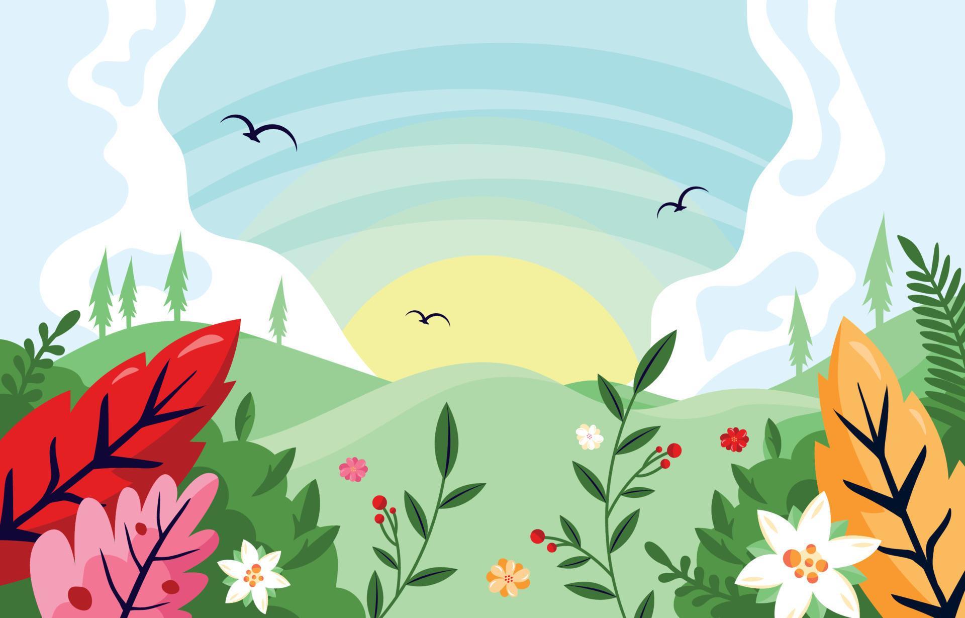 Nature Spring Background 4973010 Vector Art at Vecteezy