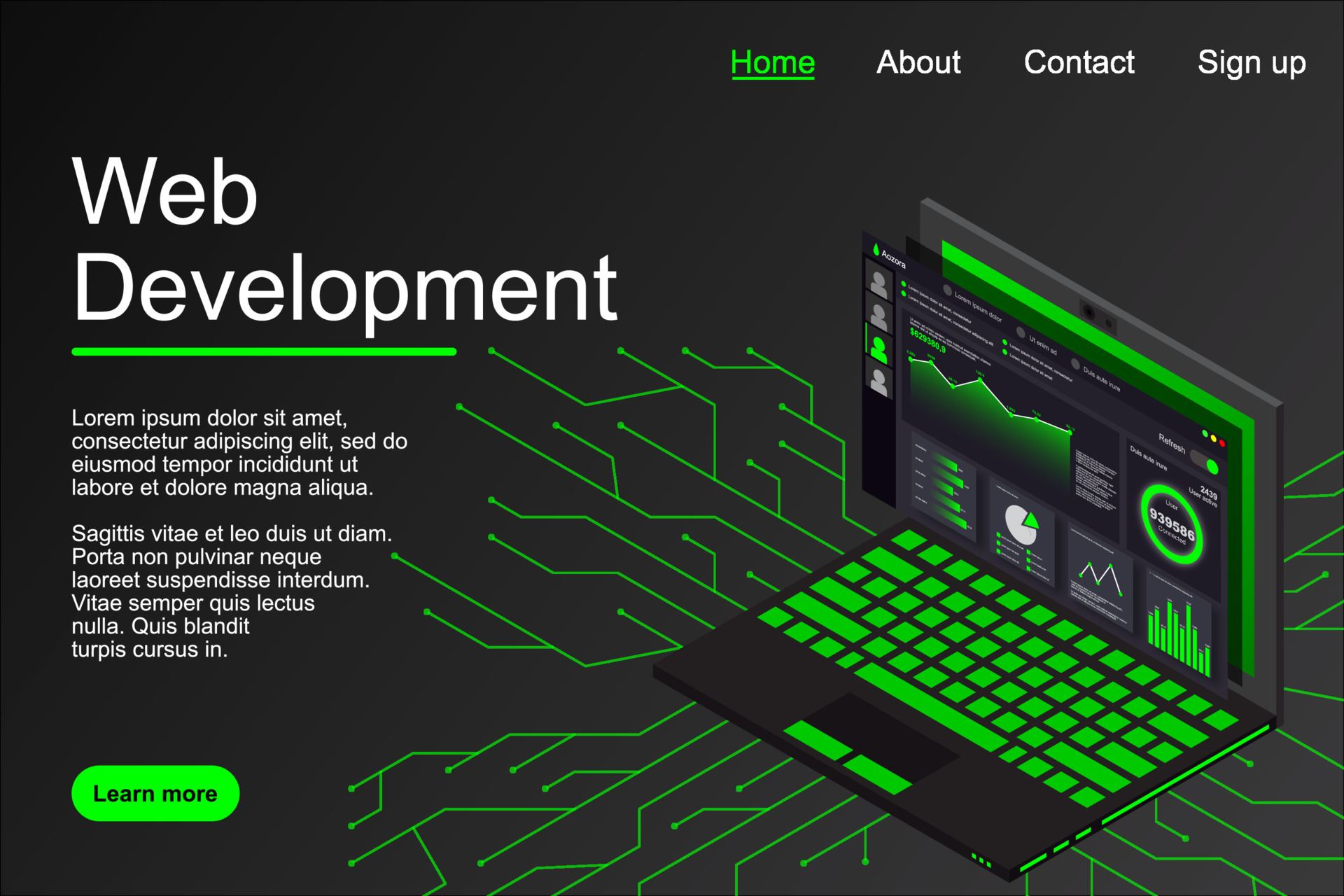 Web development concept. Web design and development vector isometric ...
