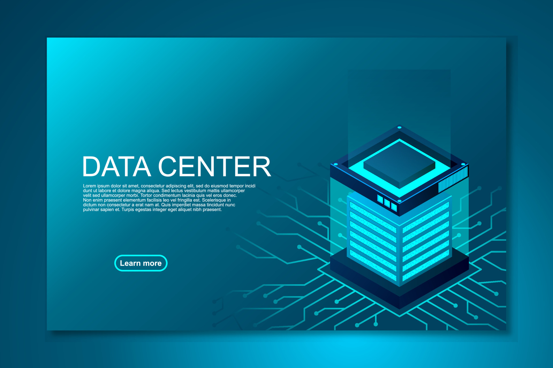 Isometric Data center landing page. Isometric servers vector design ...