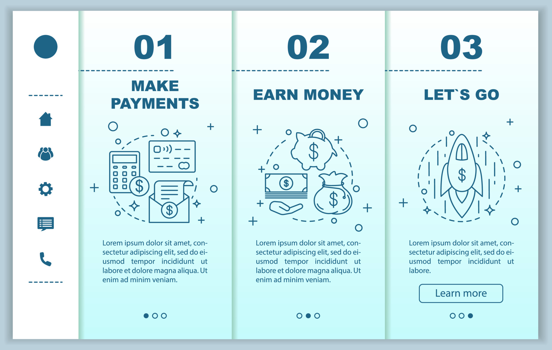 Business Development Onboarding Mobile Web Page Vector Template Responsive Smartphone Website