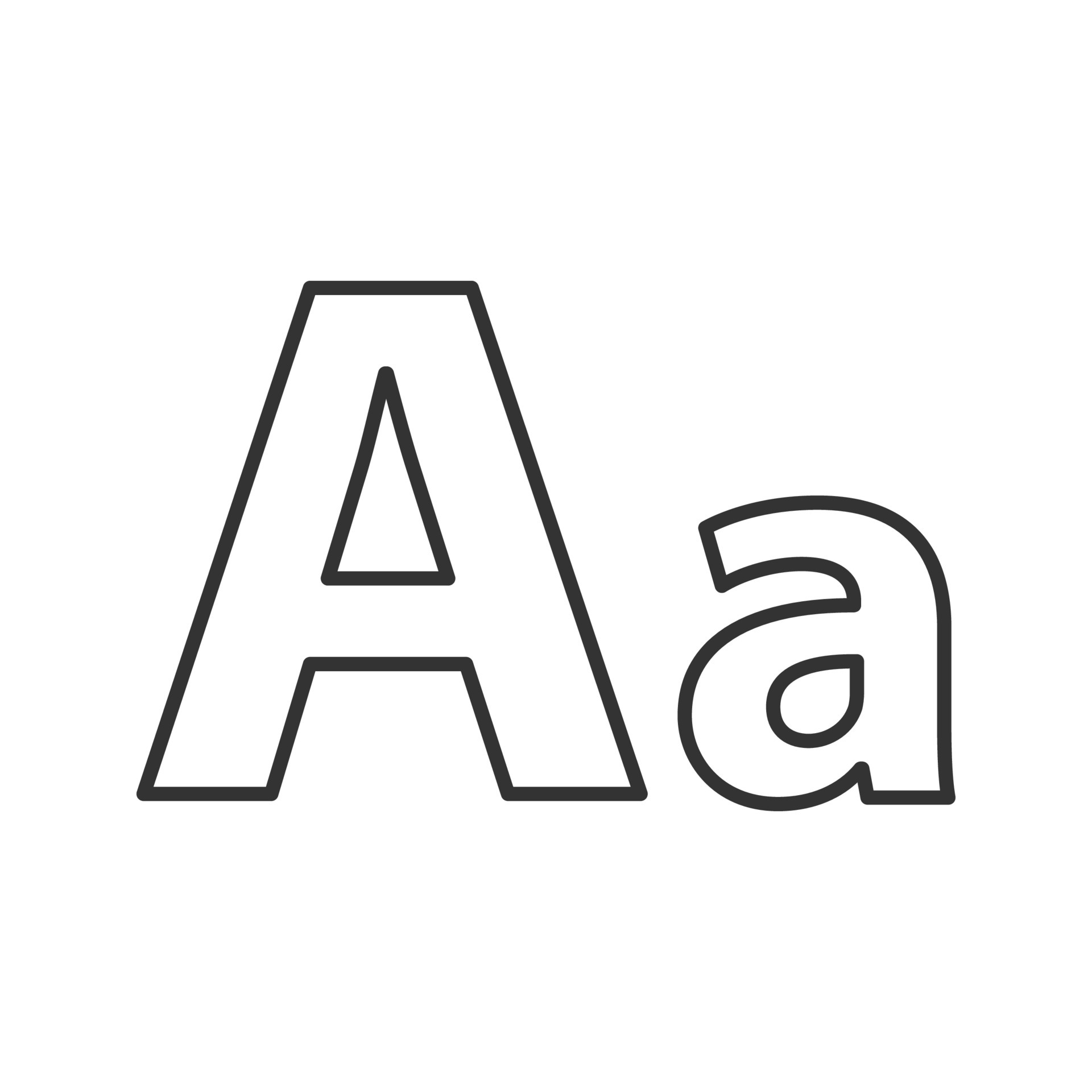 Font Linear Icon Thin Line Illustration Letters Design Contour Symbol Vector Isolated