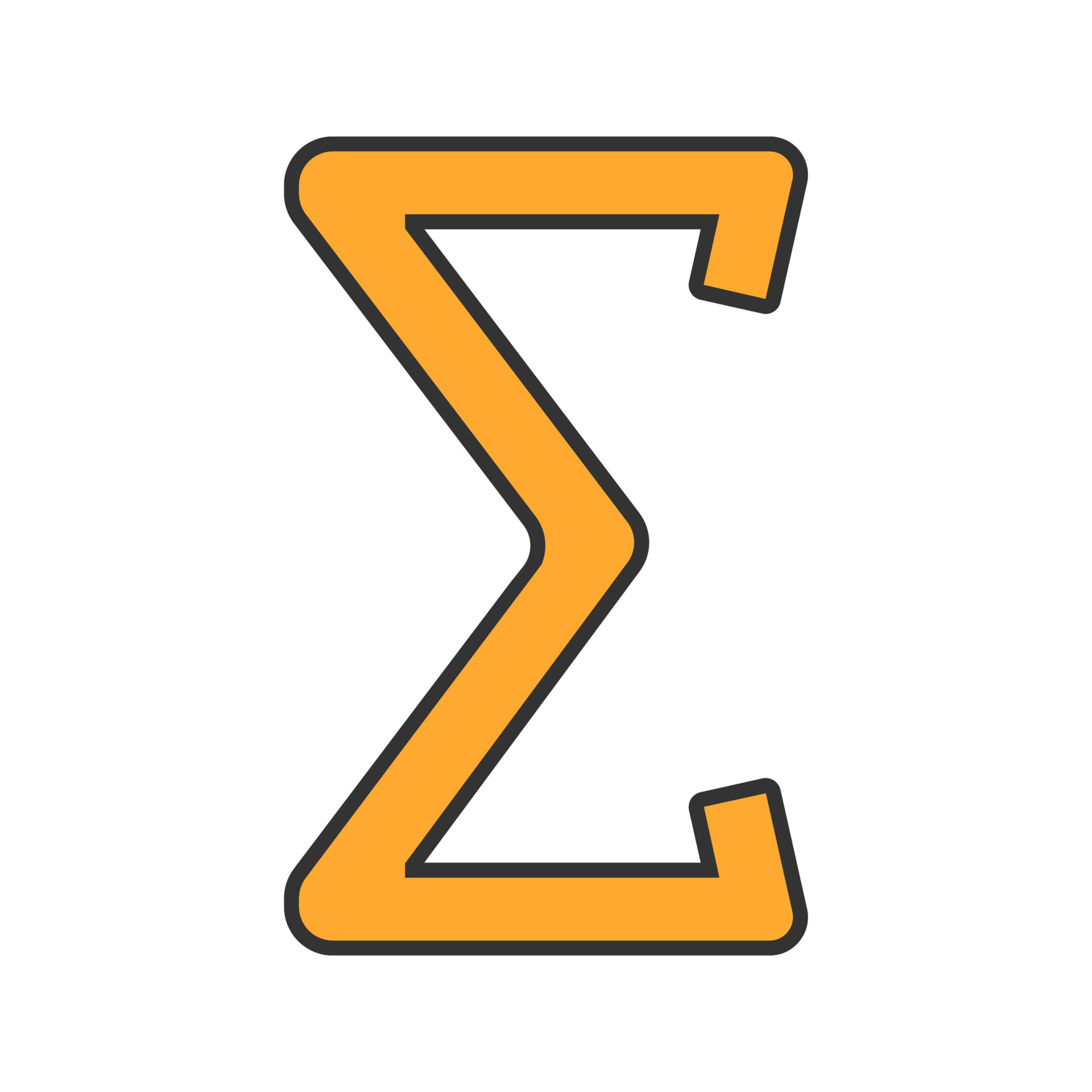 Summation color icon. Sum or total math symbol. Isolated vector ... Summation color icon. Sum or total math symbol. Isolated vector ...