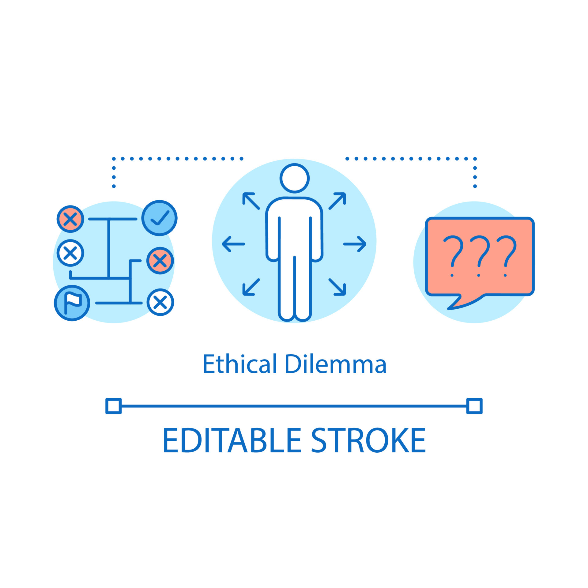 Ethical dilemma concept icon. Moral problem solving idea thin line ... Ethical dilemma concept icon. Moral problem solving idea thin line ...