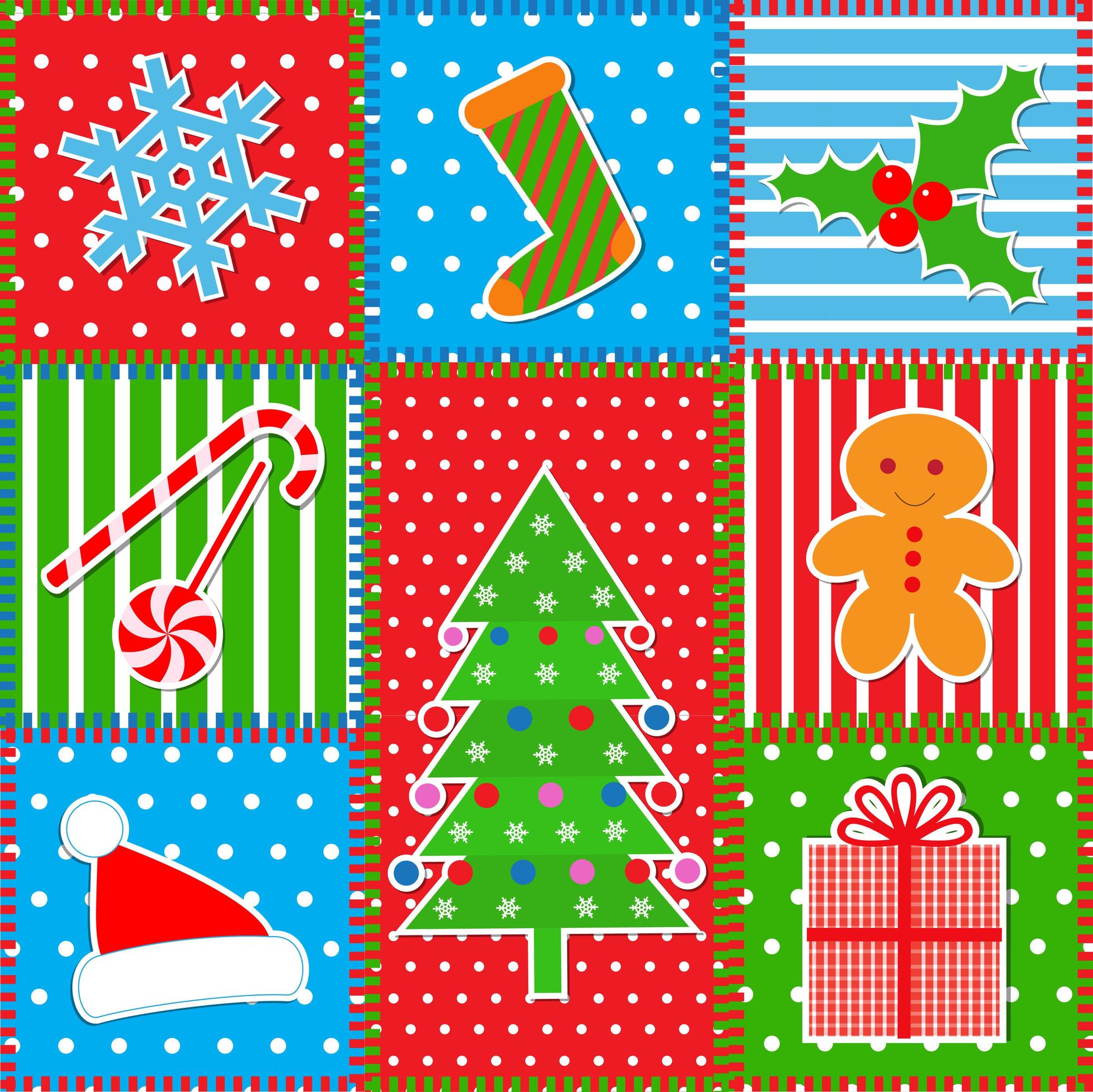 Christmas patchwork background 4977834 Vector Art at Vecteezy
