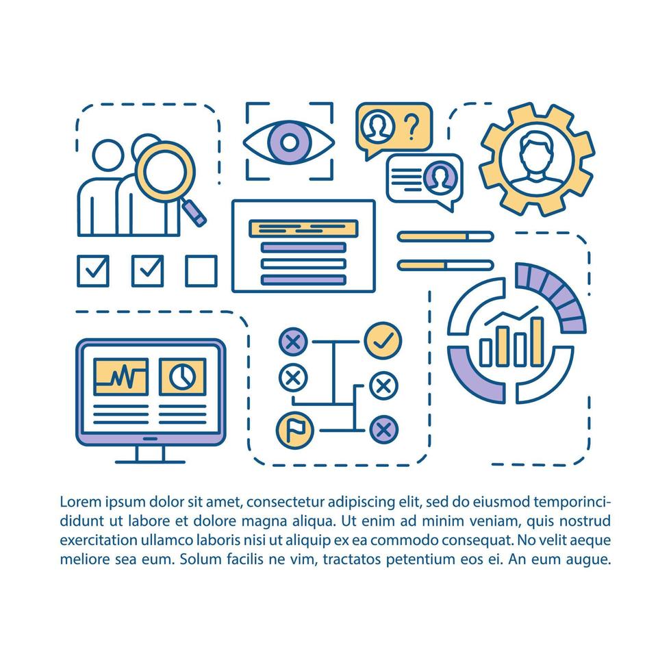 Skills assessment article page vector template. Brochure, magazine ...