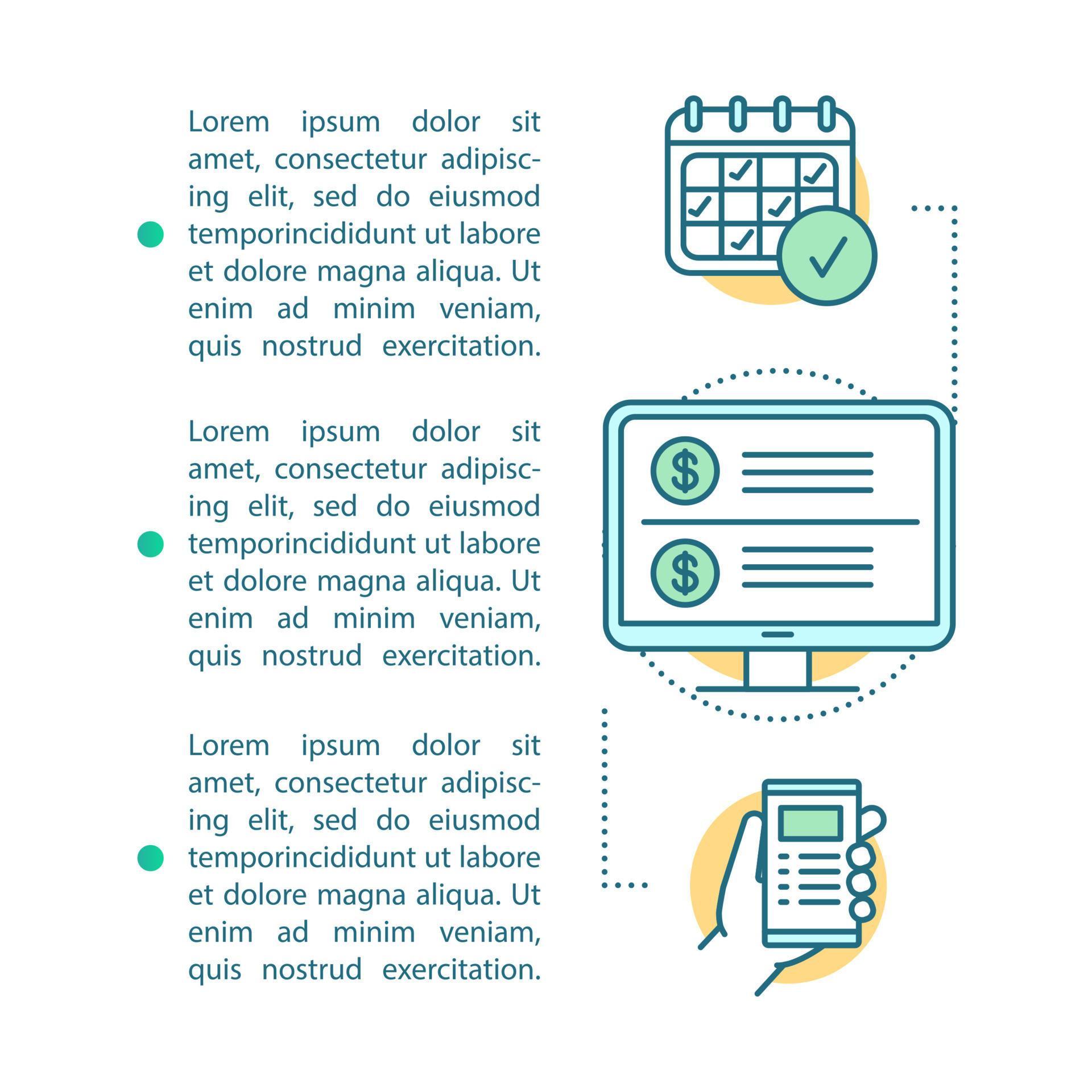 Subscription article page vector template. Newsletter messages. Website registration. Brochure ...