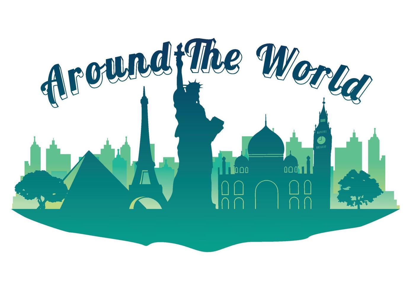 world top famous landmark silhouette style on island famous landmark ... world top famous landmark silhouette style on island famous landmark ...