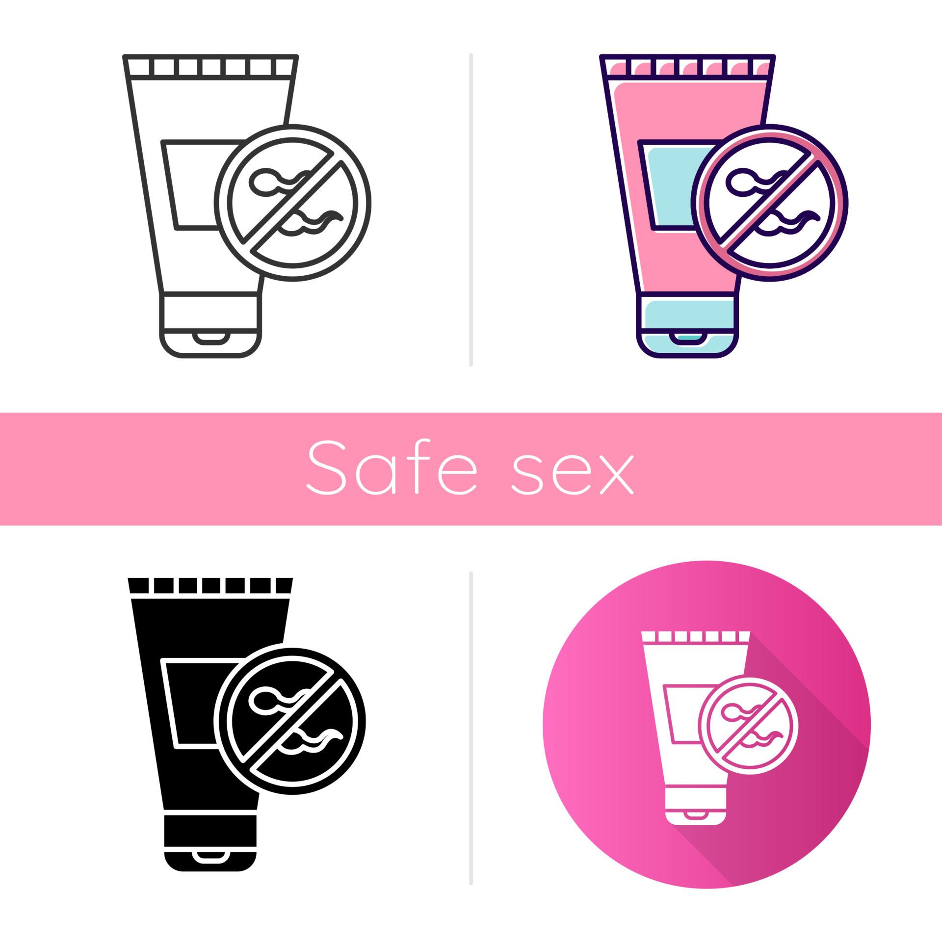 Spermicide Icon Female Preservative Contraceptive For Pregnancy