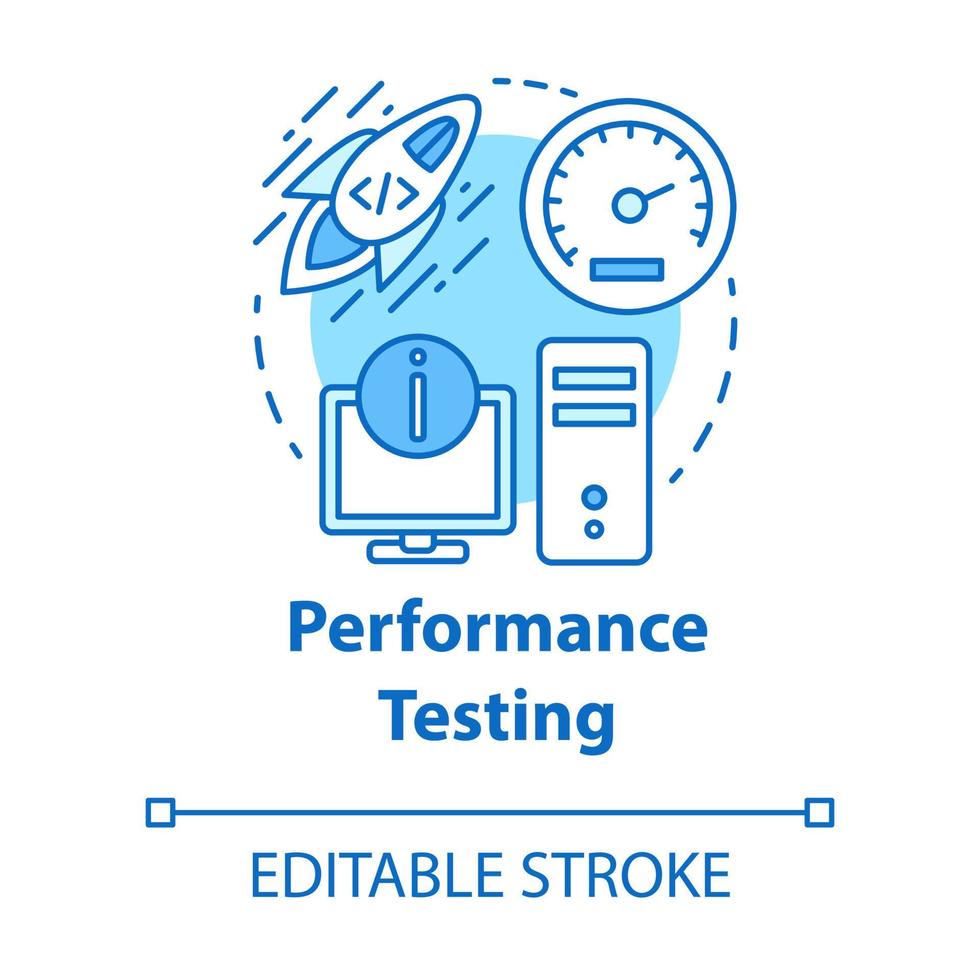 Perfomance Testing Turquoise Concept Icon Software Development Idea