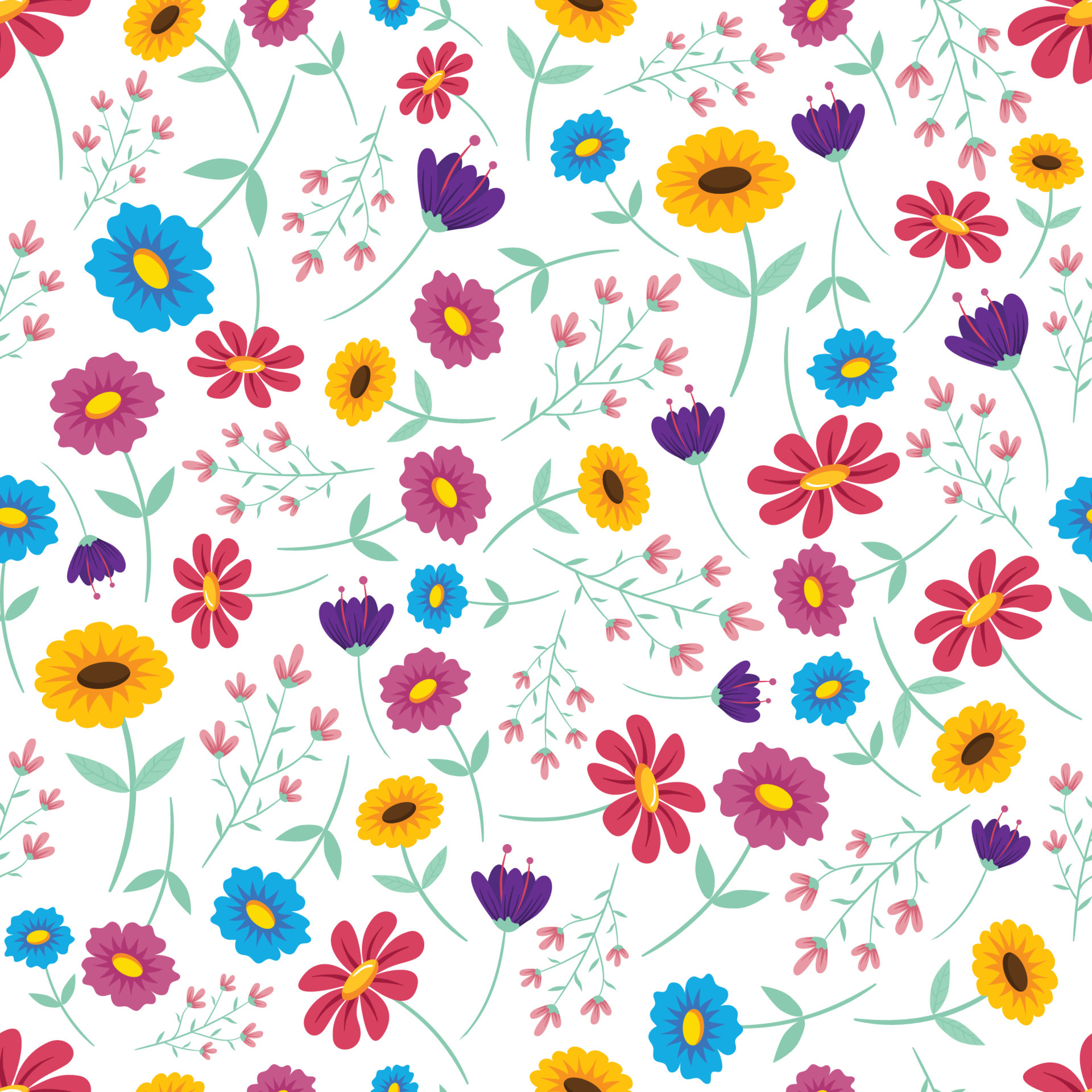 Spring Floral Seamless Pattern Background 4983036 Vector Art at Vecteezy