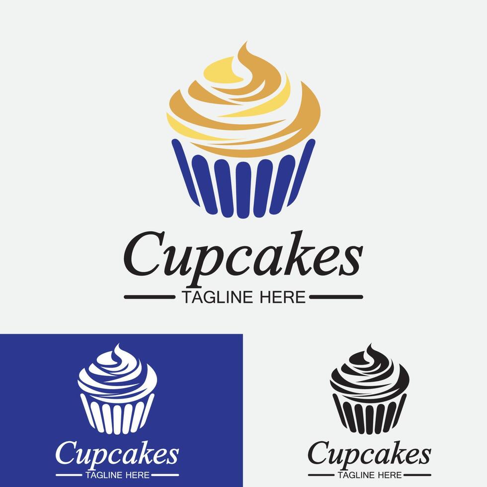 Plantilla De Vector De Diseño De Logotipo De Cupcake Icono De