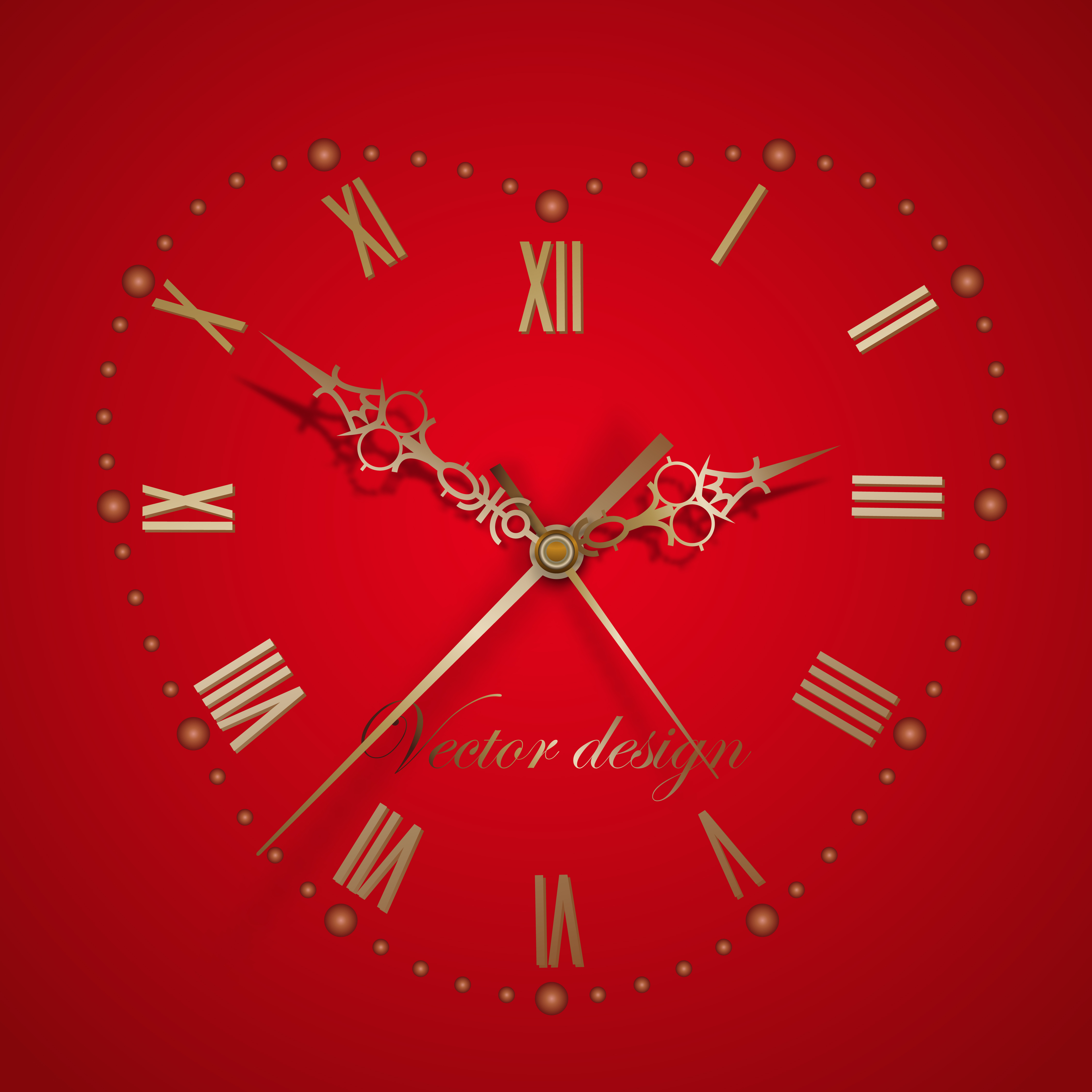 Clock face mockup. Hour, minute and second hands with a time scale for ... Clock face mockup. Hour, minute and second hands with a time scale for ...