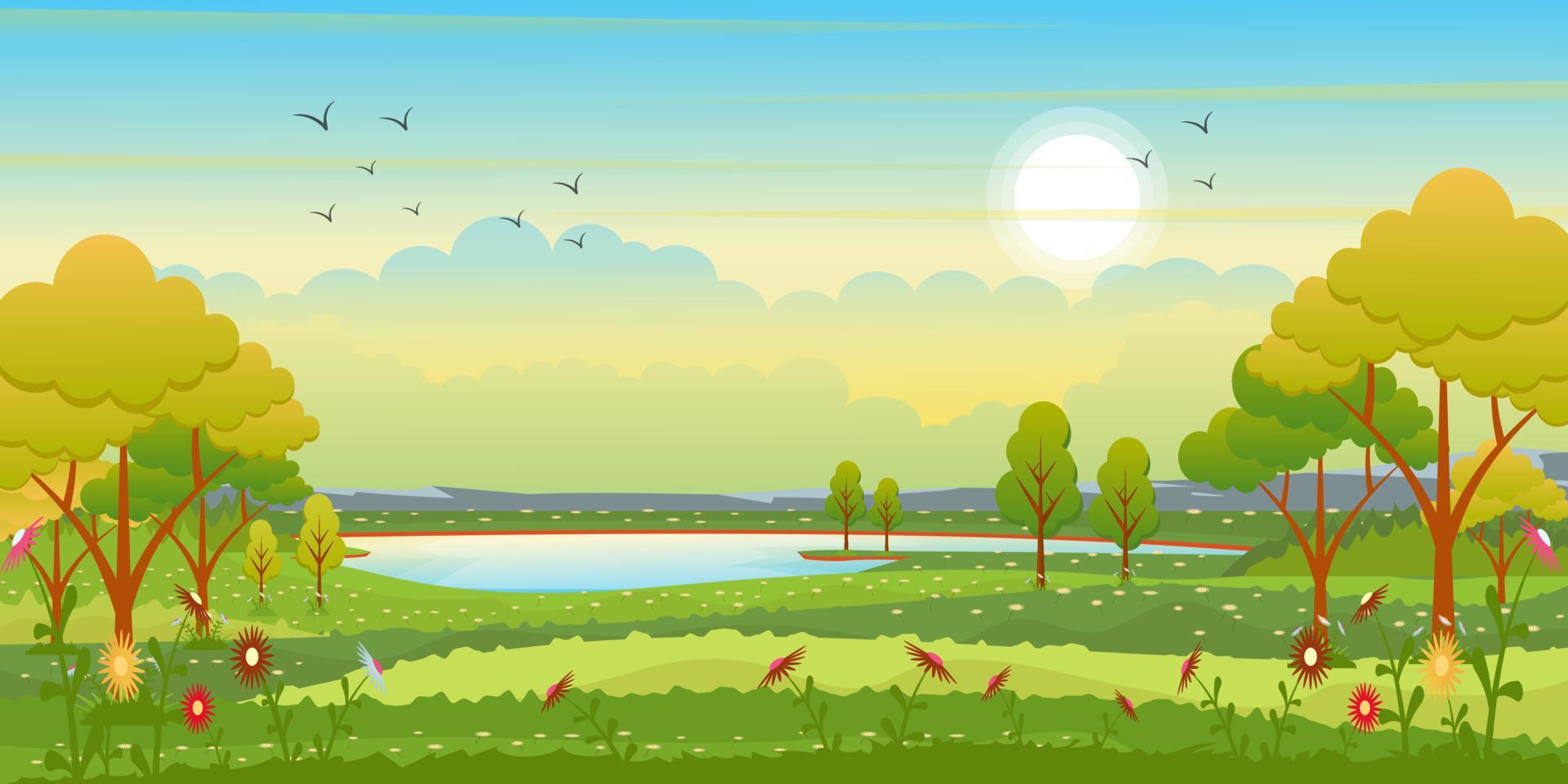 A spring background 4986061 Vector Art at Vecteezy