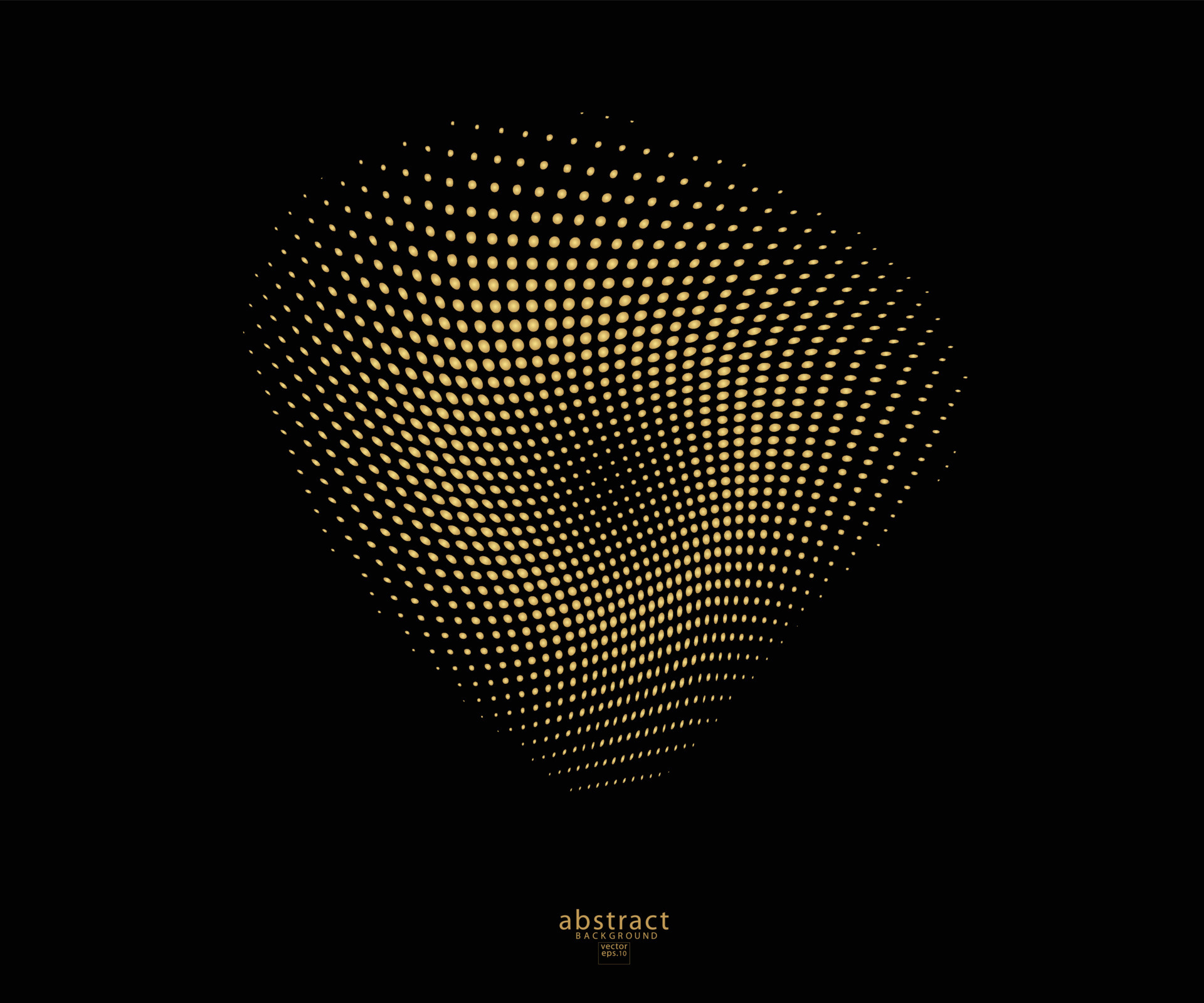 Halftone Dotted Abstract Background Circularly Distributed Halftone Effect Vector Pattern