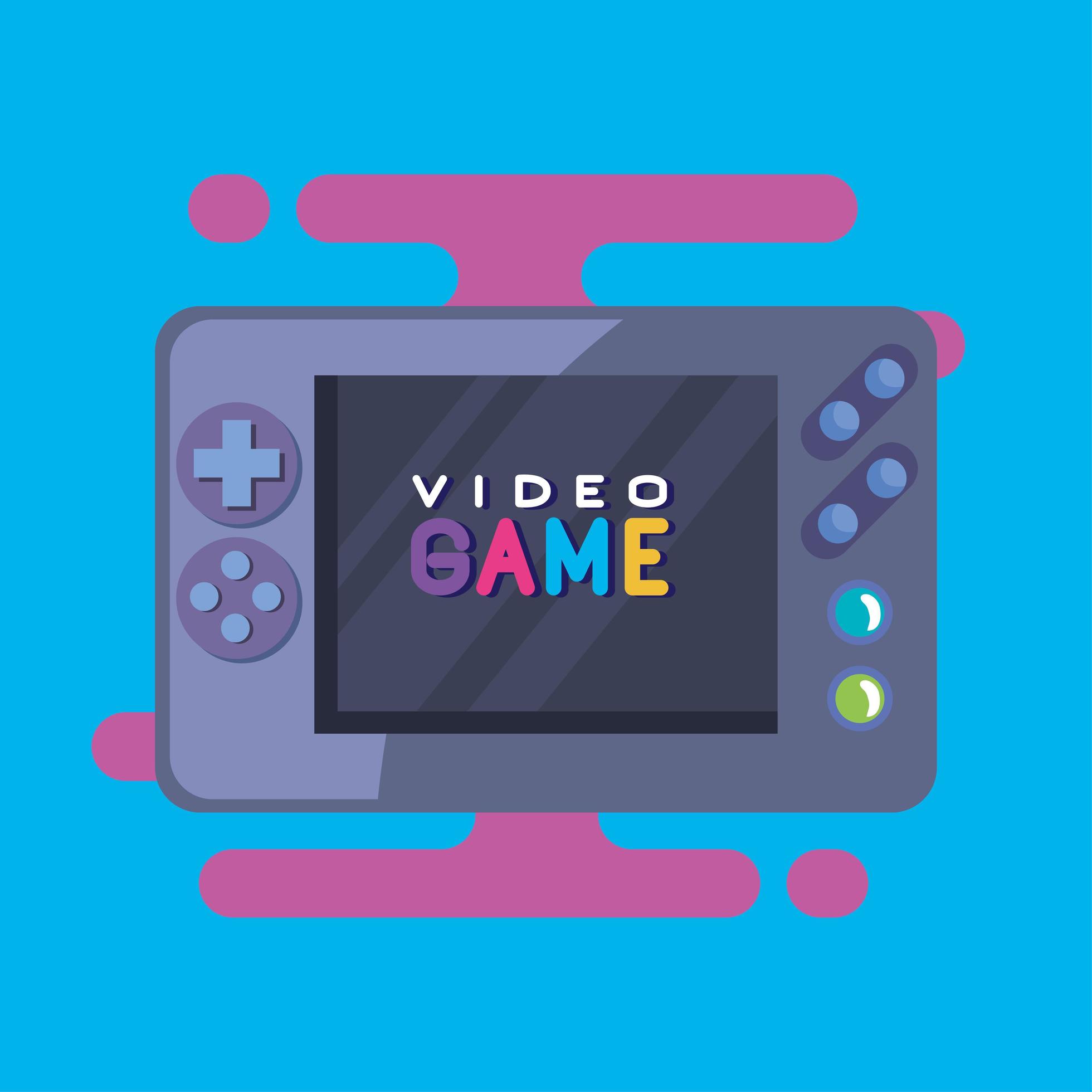 videogame with screen 4992585 Vector Art at Vecteezy
