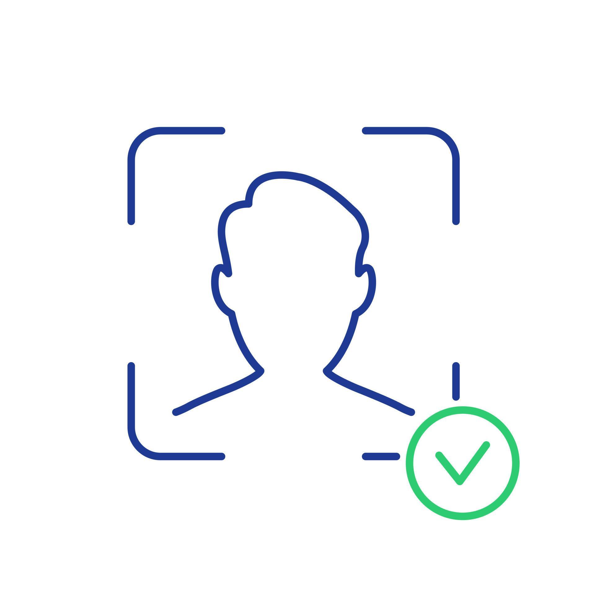 Face Recognition And Identification Line Icon Face Id Line Icon
